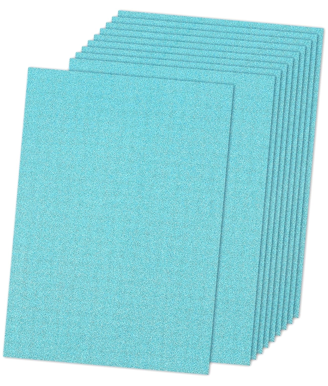 HYKE 20 Light Blue Glitter Cardstock Paper, Size (8.3x11.7 Inch ...
