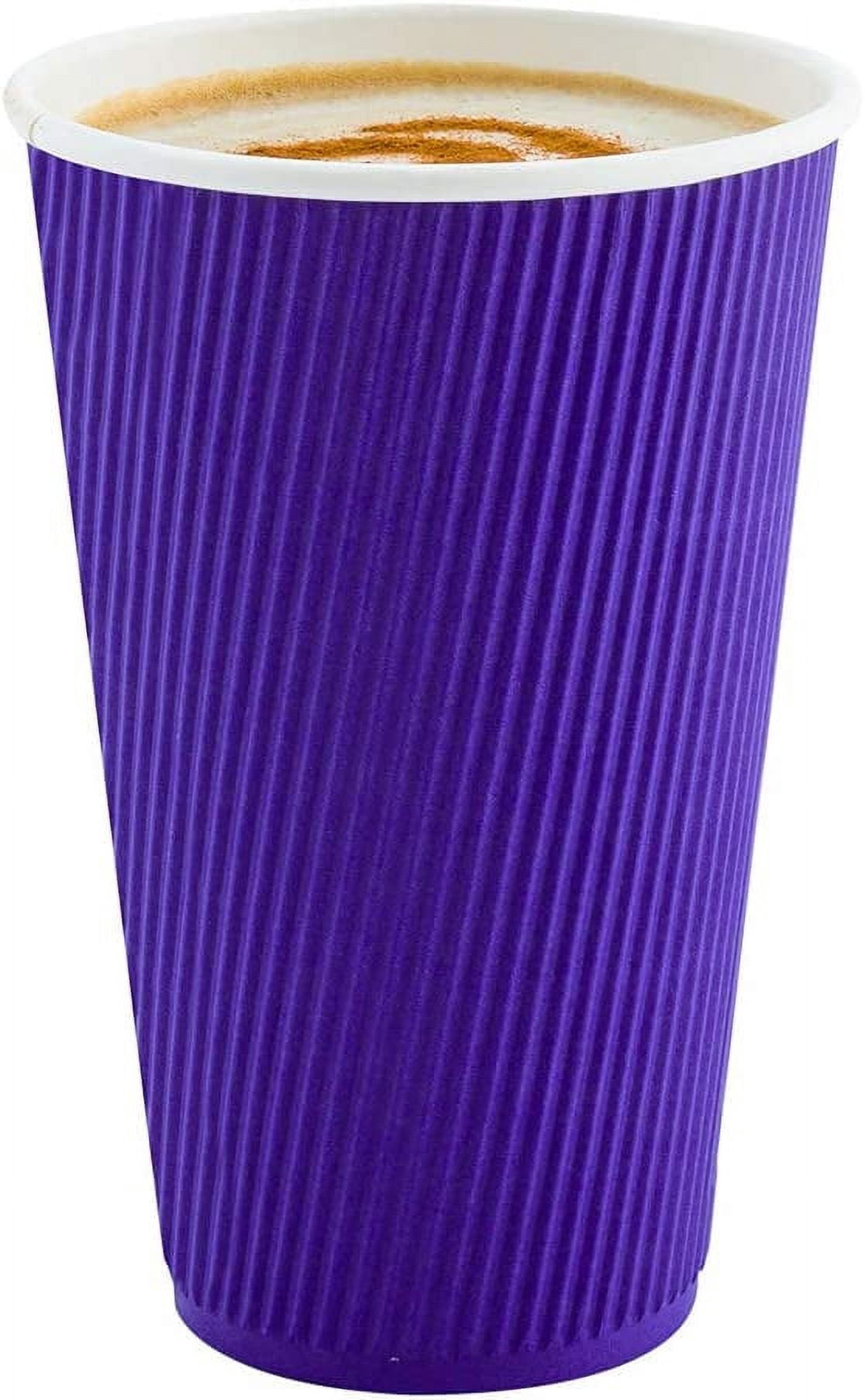 HYKE 20 Ounce Ripple Insulated Coffee Cups, 10 Double Wall Corrugated ...
