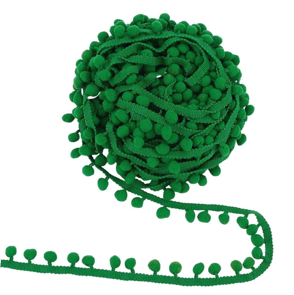 HYKE 20 Yards Pom Poms Fringe , 7/8 inch Polyester Pom Tassel Lace for ...
