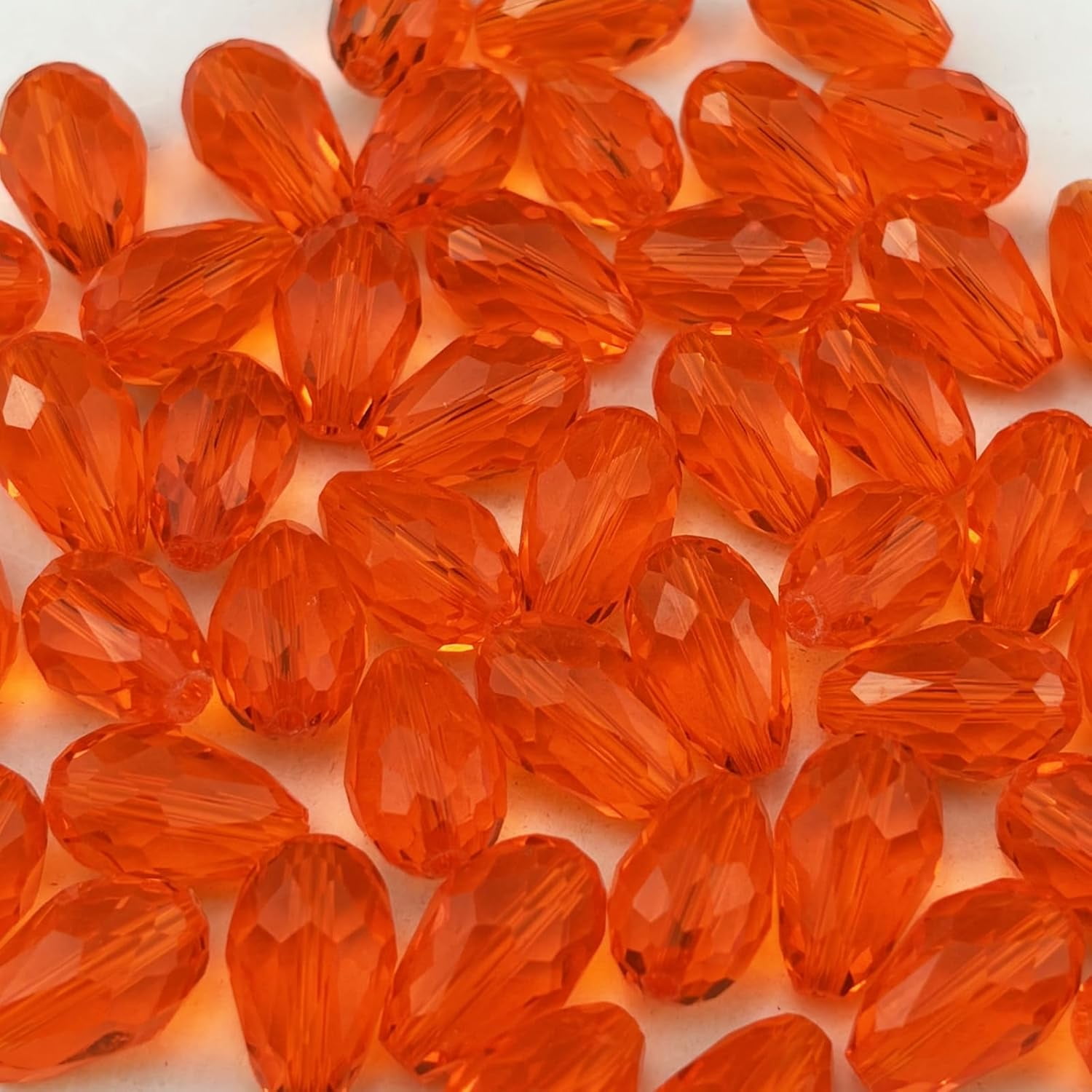 HYKE 200-Piece 3x5mm Teardrop Beads for Jewelry Making, Faceted ...