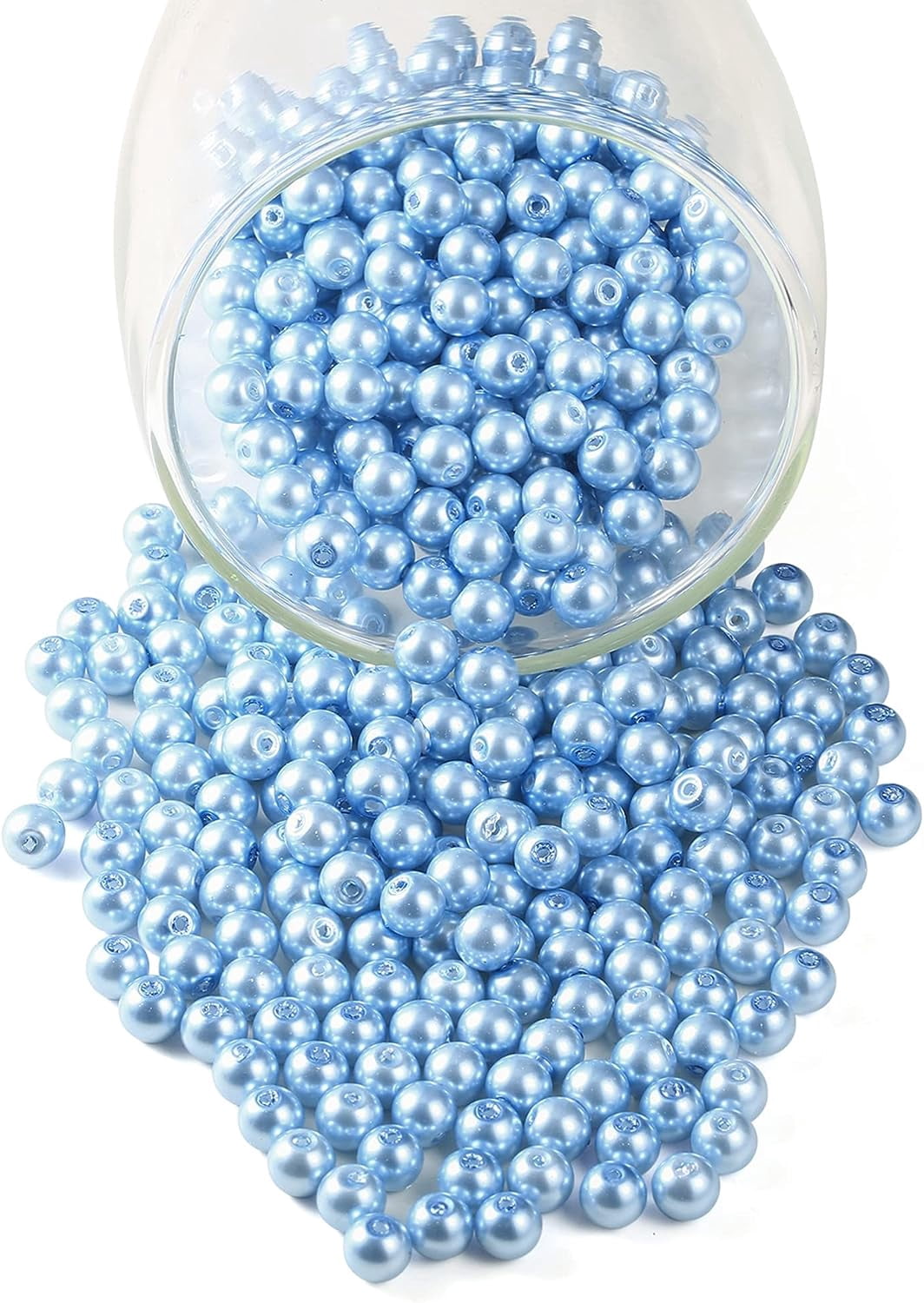 Bybiment 200Pcs Beads Round Beads Tiny Satin Filler Loose Spacer Beads ...