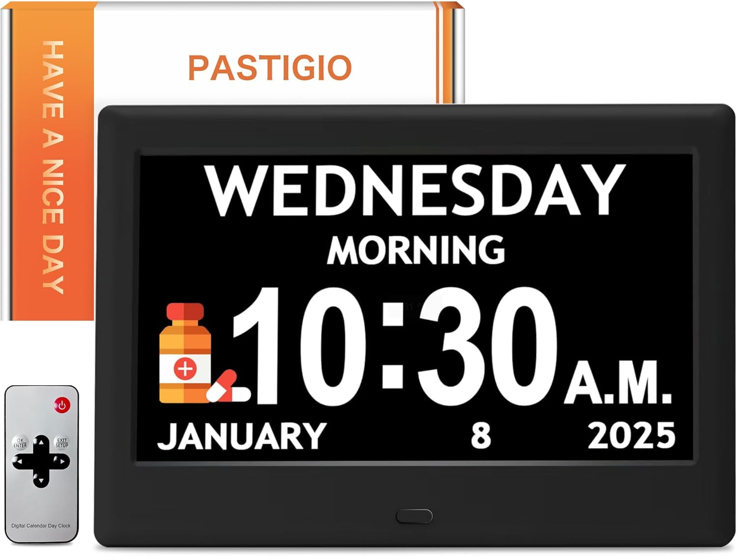 HYKE 2025 NEW, Digital Clocks, 7'' Dementia Clock with Date and Time ...