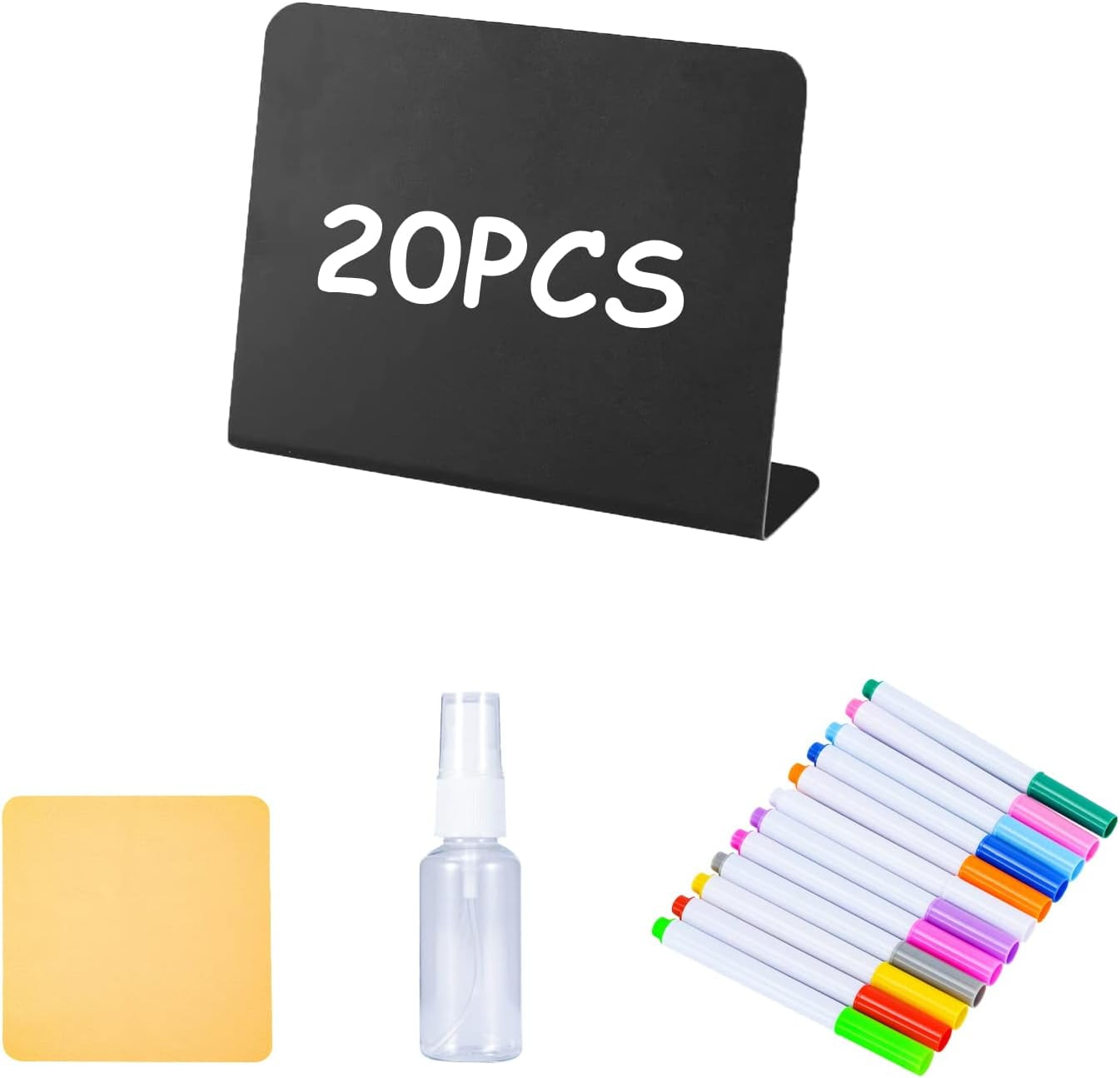 HYKE 20PCS Tabletop Chalkboard Labels, Mini Chalkboard Signs for Food ...