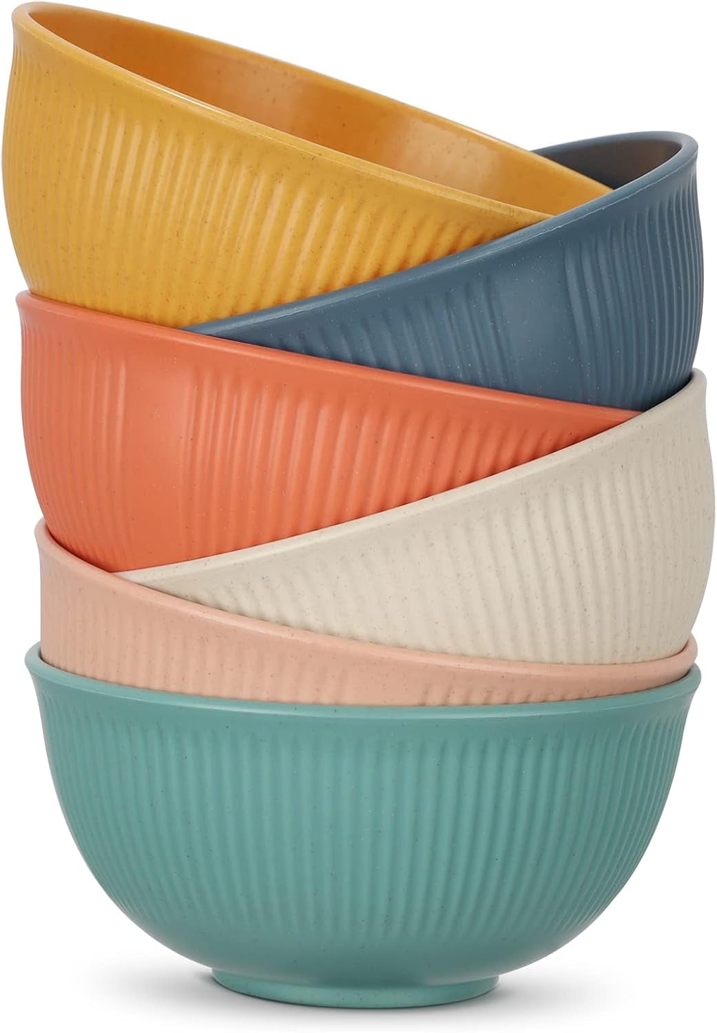 HYKE 22 Oz Unbreakable Cereal B, Set of 6 Wheat Straw B, Microwave and ...