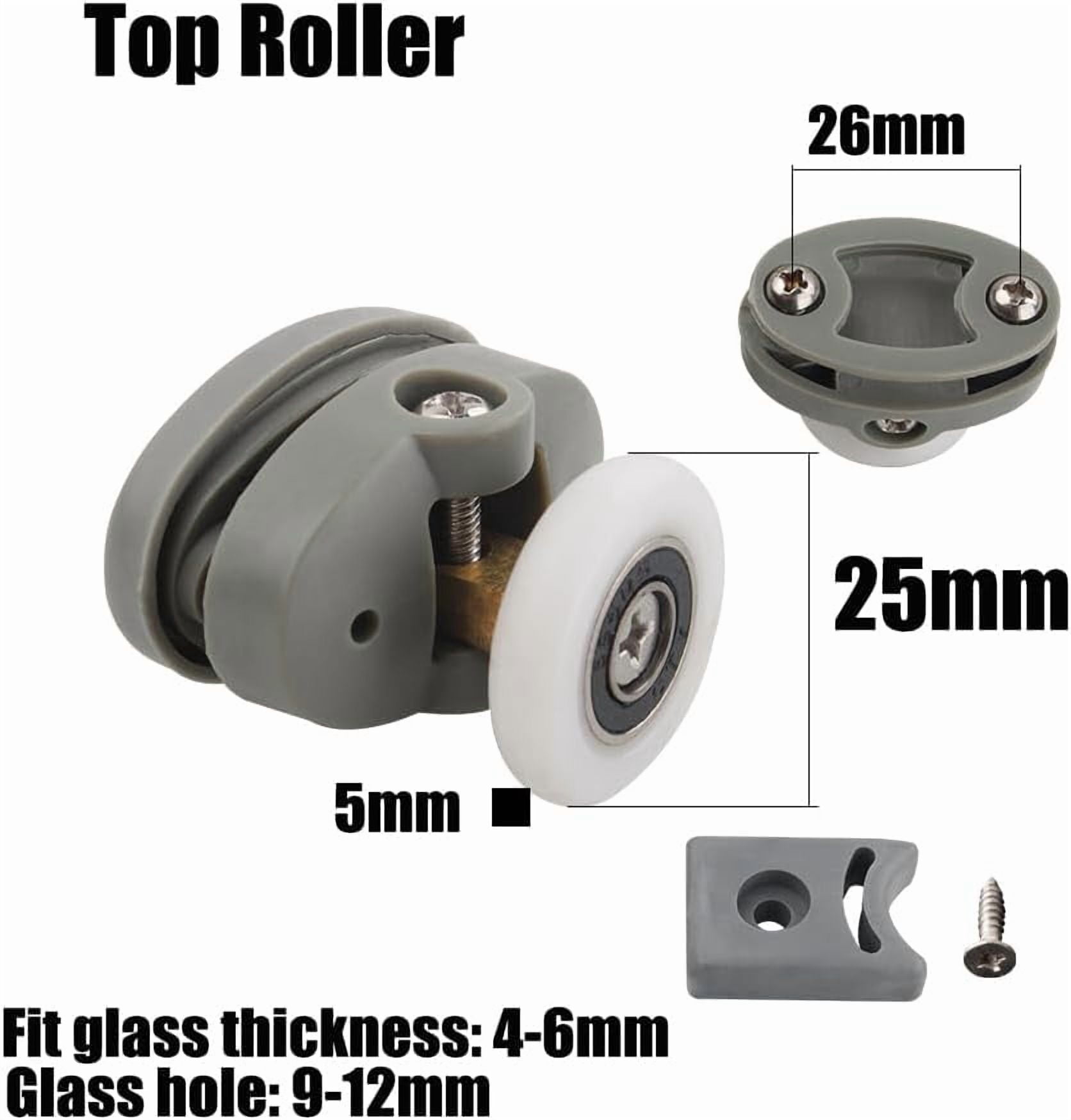 HYKE 23mm Shower Door Rollers,4PCS Sliding Shower Doors Wheels, 2 Top ...