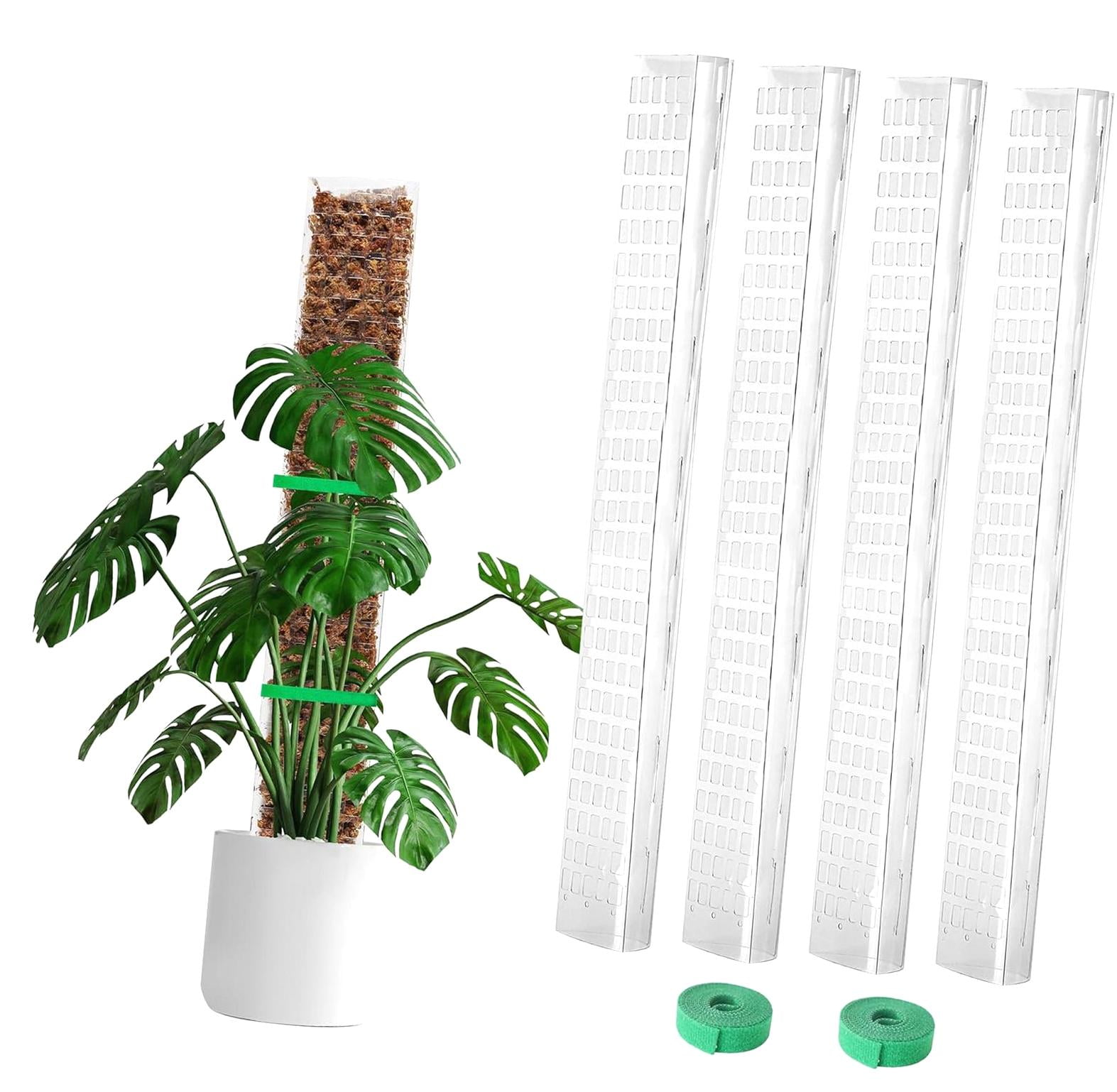 HYKE 24 Inch 4 Pcs Plastic Moss Pole for Plants Monstera, 4×24'' Plant ...