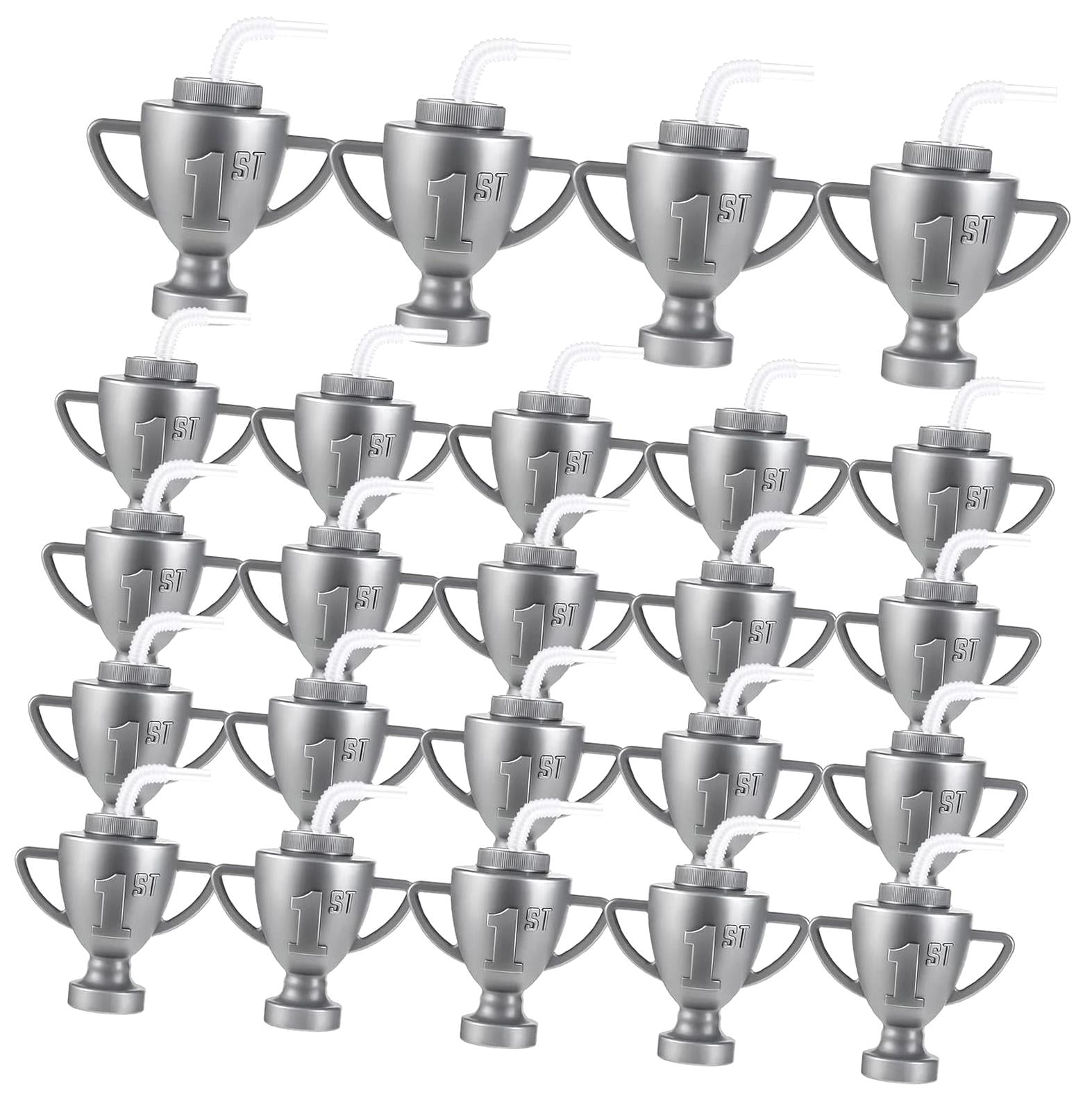 HYKE 24 Pcs Car Trophy Cups With Straws and Lids 12 Oz Plastic Car ...