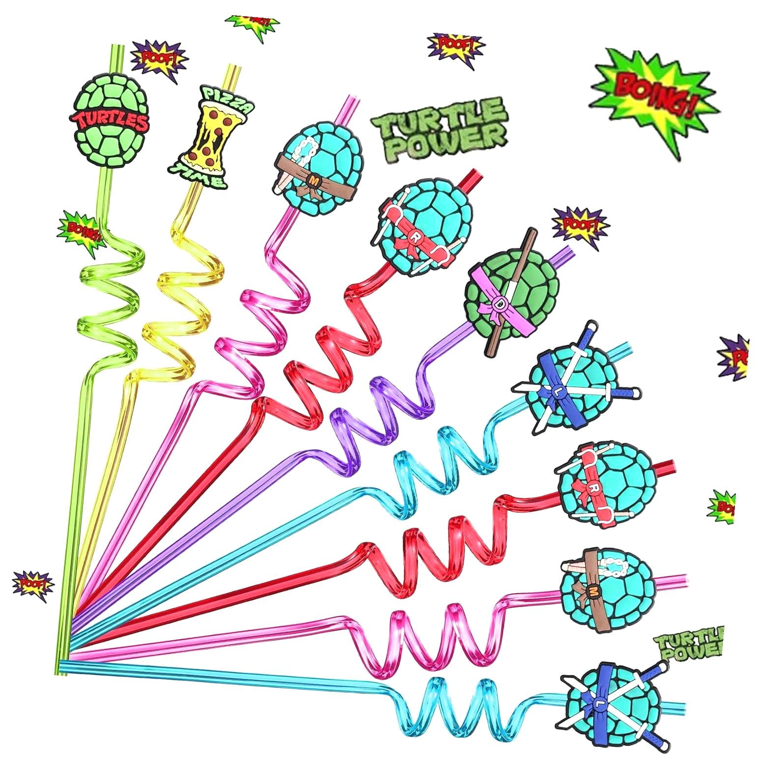 HYKE 24 Turtles Birthday Party Plastic Straws for Teenage Mutant ...