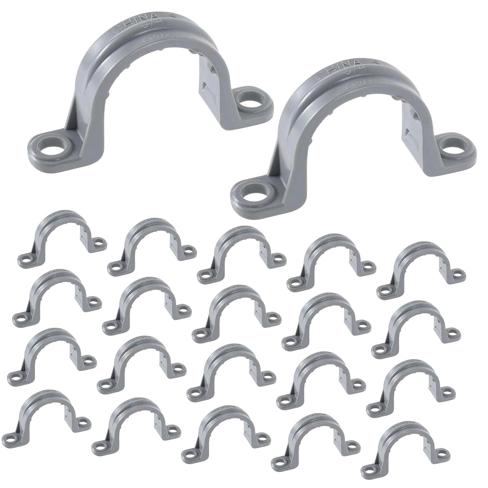 HYKE 24Pcs 3/4 Inch PVC Pipe Straps, Conduit Pipe Strap Clamps, 2 Holes ...