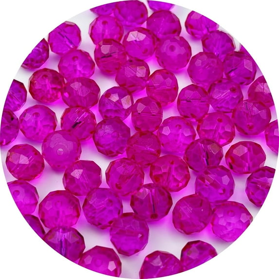 HYKE 250 pieces 6mm Beads for Jewelry Making, Faceted Rondelle Spacer ...