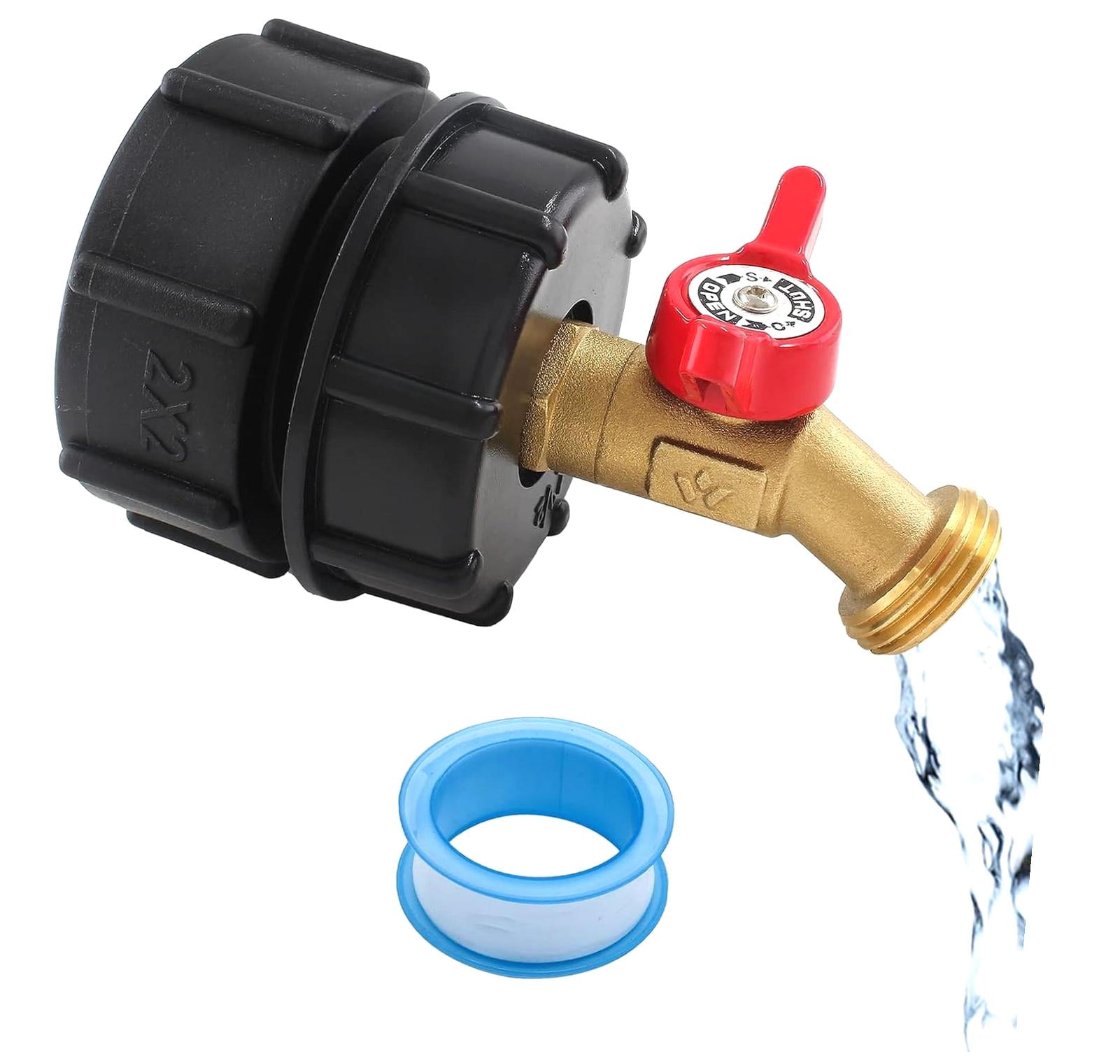 HYKE 275-330 Gallon IBC Tote Tank Adapter 2” Fine Thread, 2 in 1 IBC ...