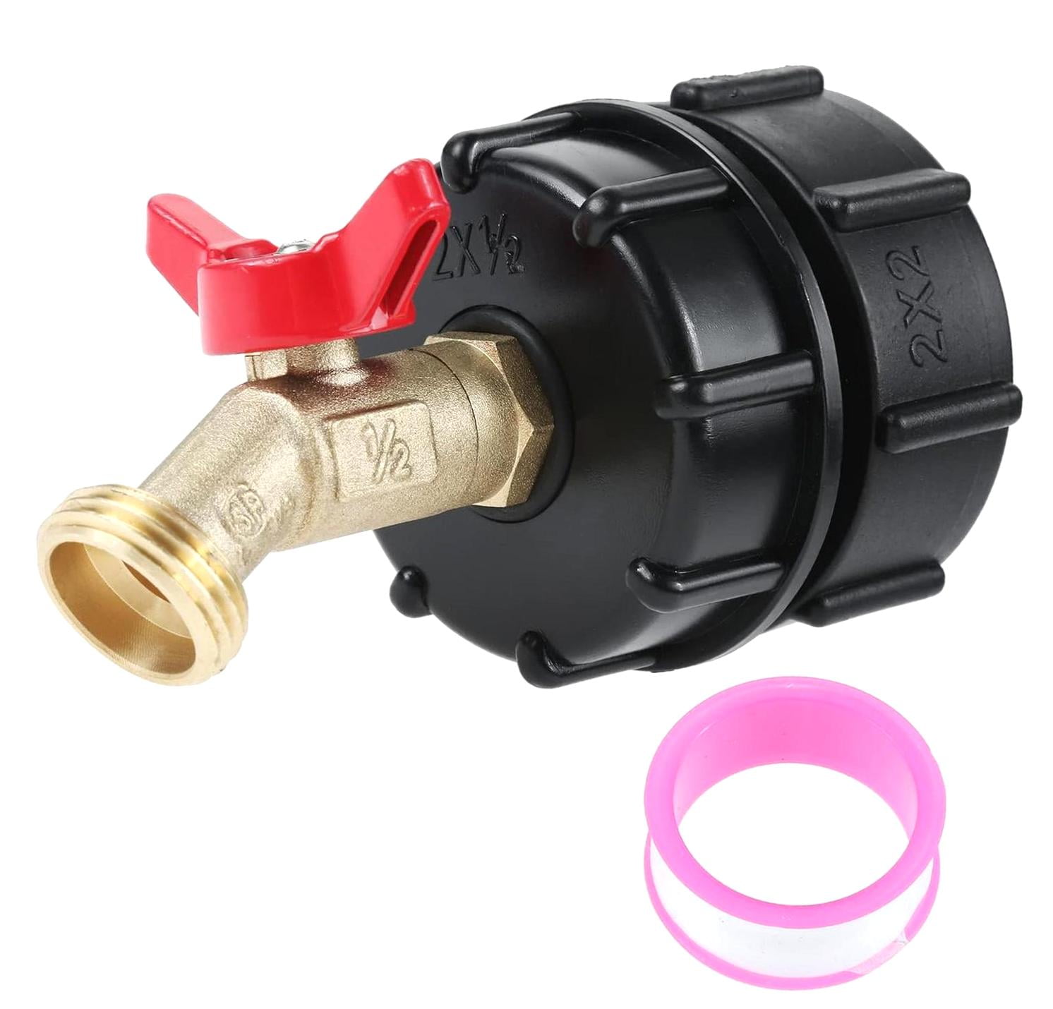 HYKE 275-330 Gallon IBC Tote Tank Connector, 2" Fine Thread IBC Tote ...