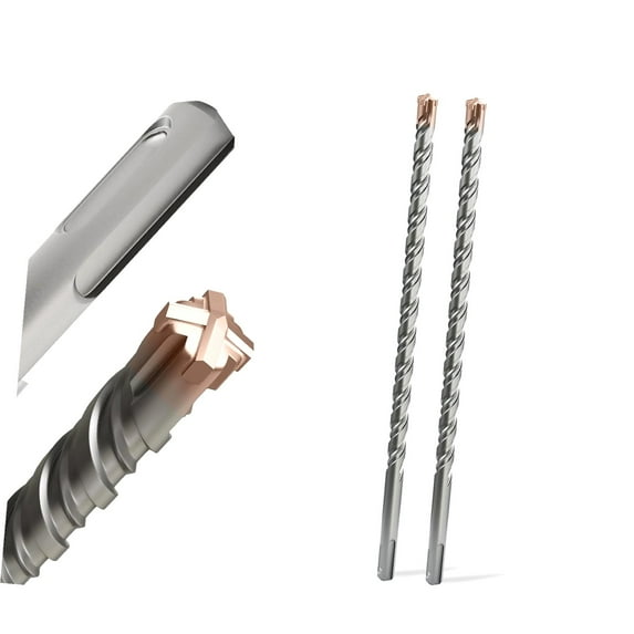 HYKE 2PCS SDS Plus Drill Bits, 5/8" 12" (16mm 310mm) 4 Carbide Edges ...