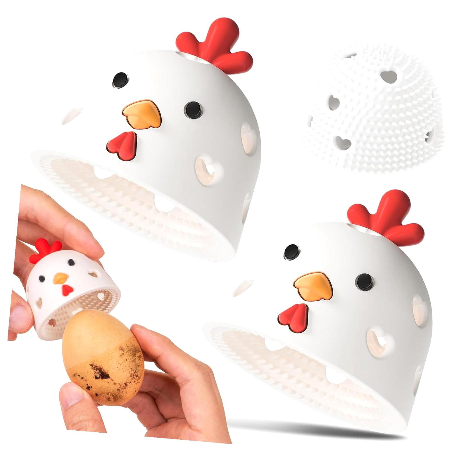 HYKE 2PCS Silicone Cleaner for Fresh Eggs, Cleaning Tools for Chicken ...