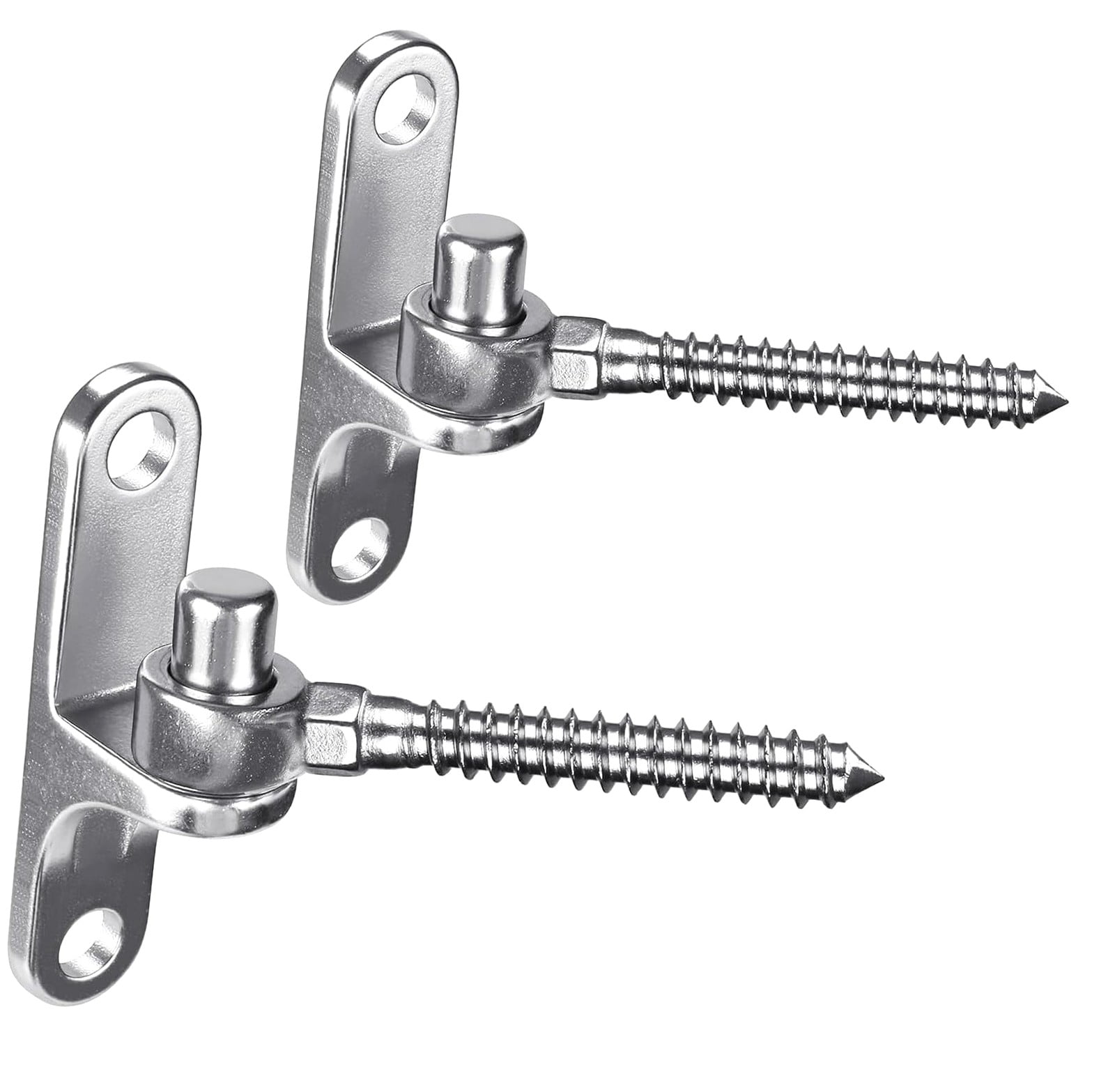 HYKE 2Pack Wall Mount | 304 Steel Gate Hinges for Farm Gate, One-Piece ...