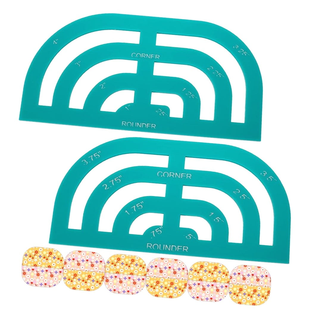 HYKE 2Pcs Curved Corner Template, Acrylic Arch Templates, 8 Sizes in 1 ...