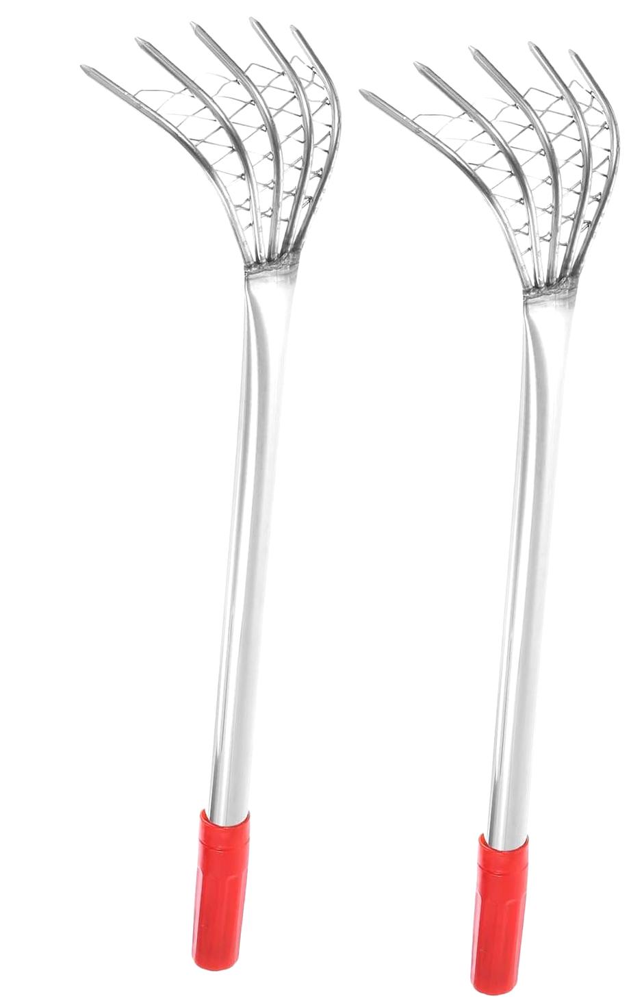HYKE 2pcs Clam Rake 19.68" Small Shells Clam Digger Soil Tiller Grass ...