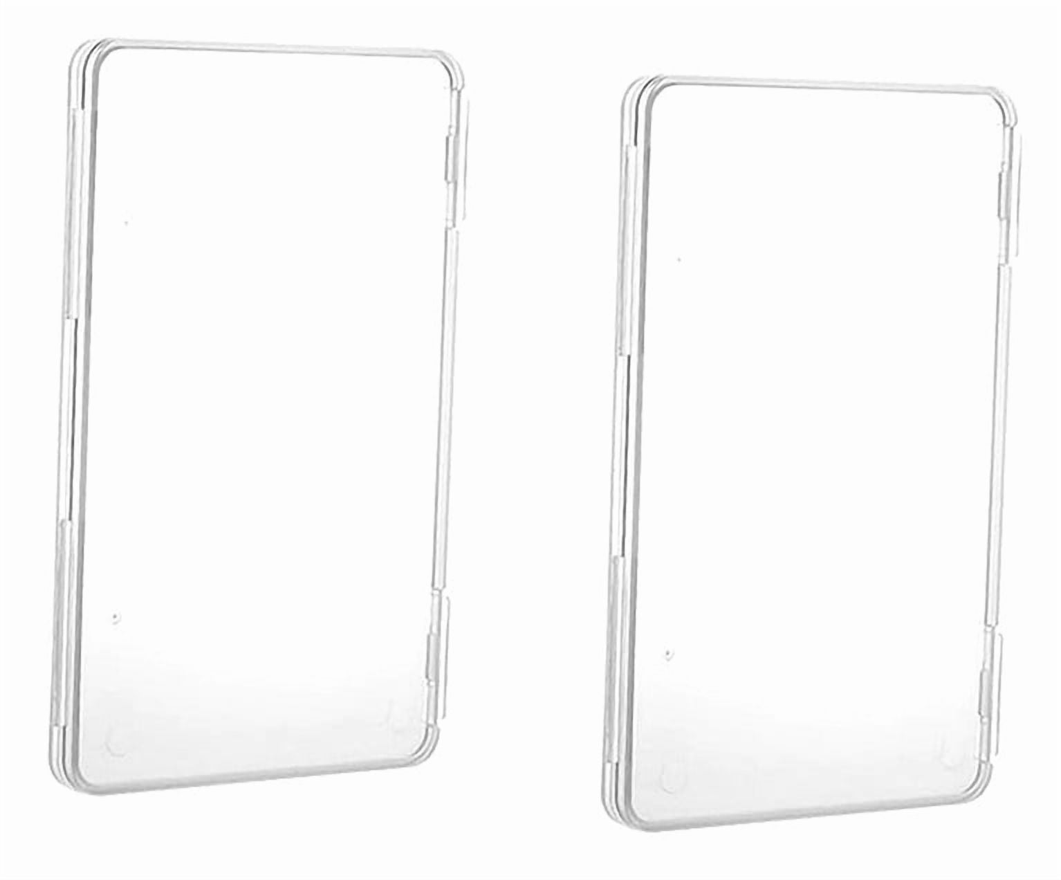 HYKE 2pcs Clear Plastic Rectangle Storage Containers Box with Hinged ...