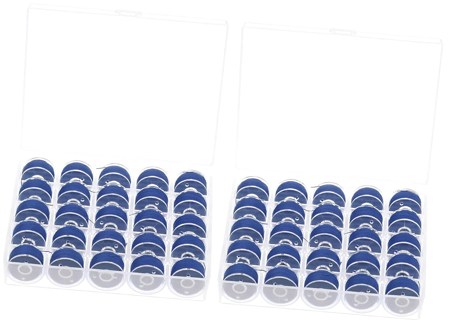 HYKE 2set Prewound Bobbin Thread Standard Sizes with Compartments Box ...