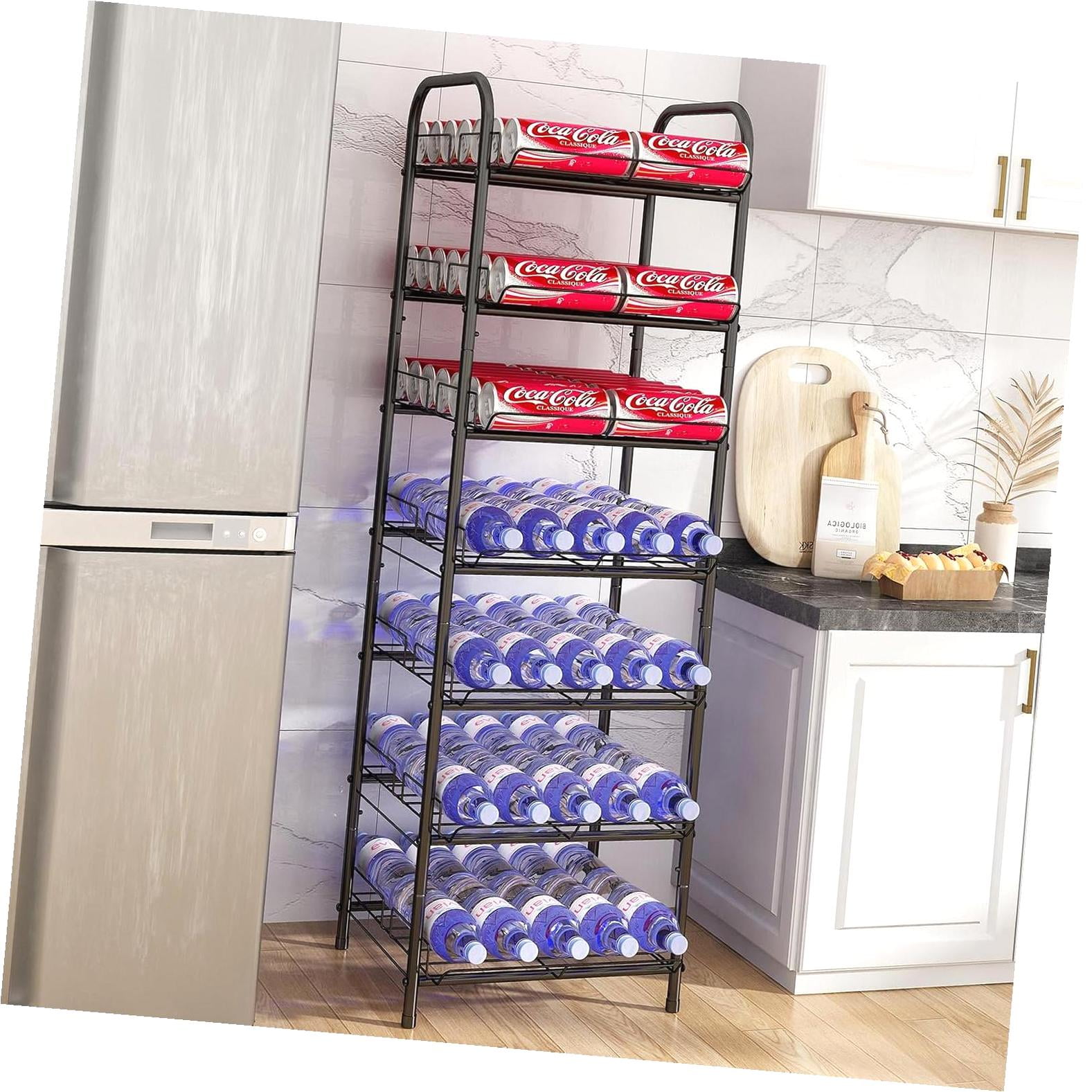 HYKE 3 5 6 7 8 Tier Water Bottle Storage Rack, Free Standing Vertical ...