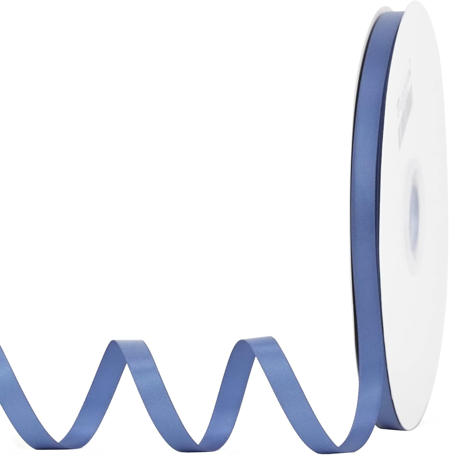 HYKE 3/8 Inch Smoke Blue Double Faced Satin Ribbon Blue Silk Ribbon ...