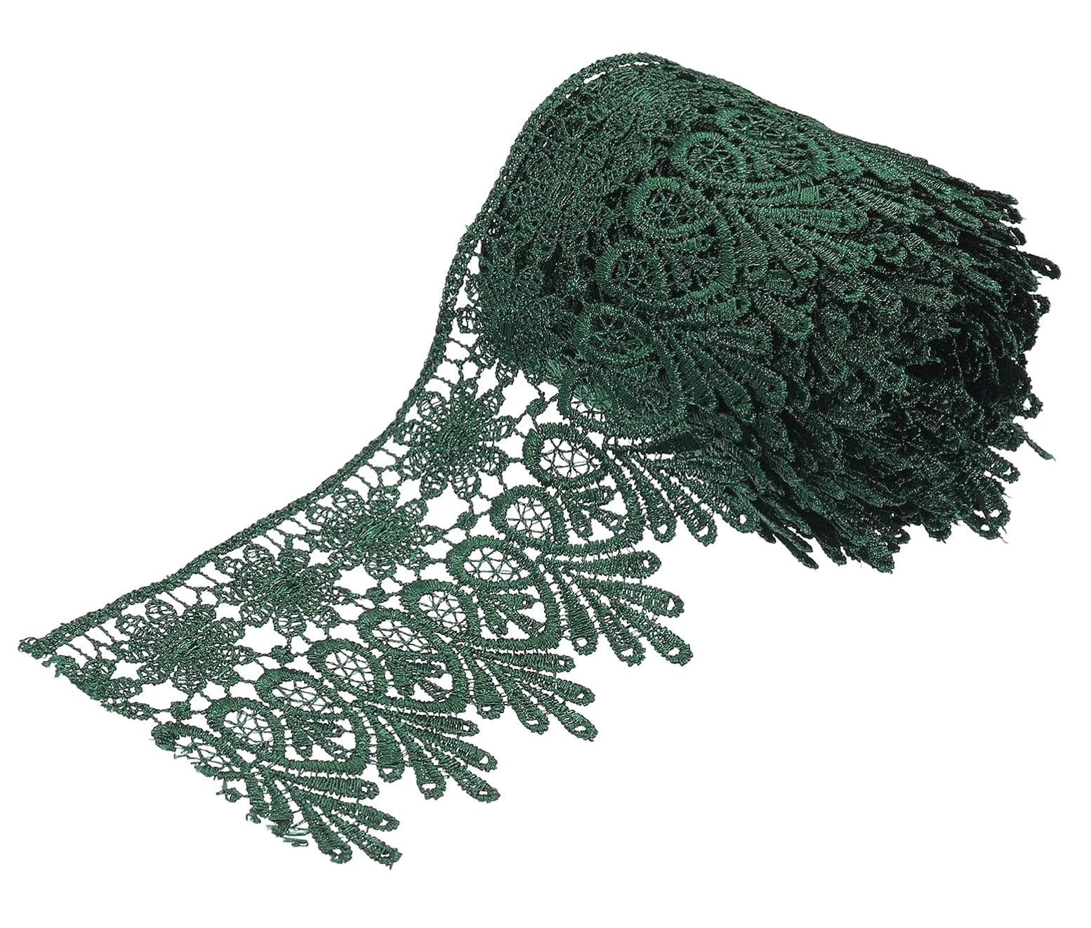 HYKE 3 Inch 5 Yard Lace Floral Pattern Dark Embroidered Lace for Sewing ...