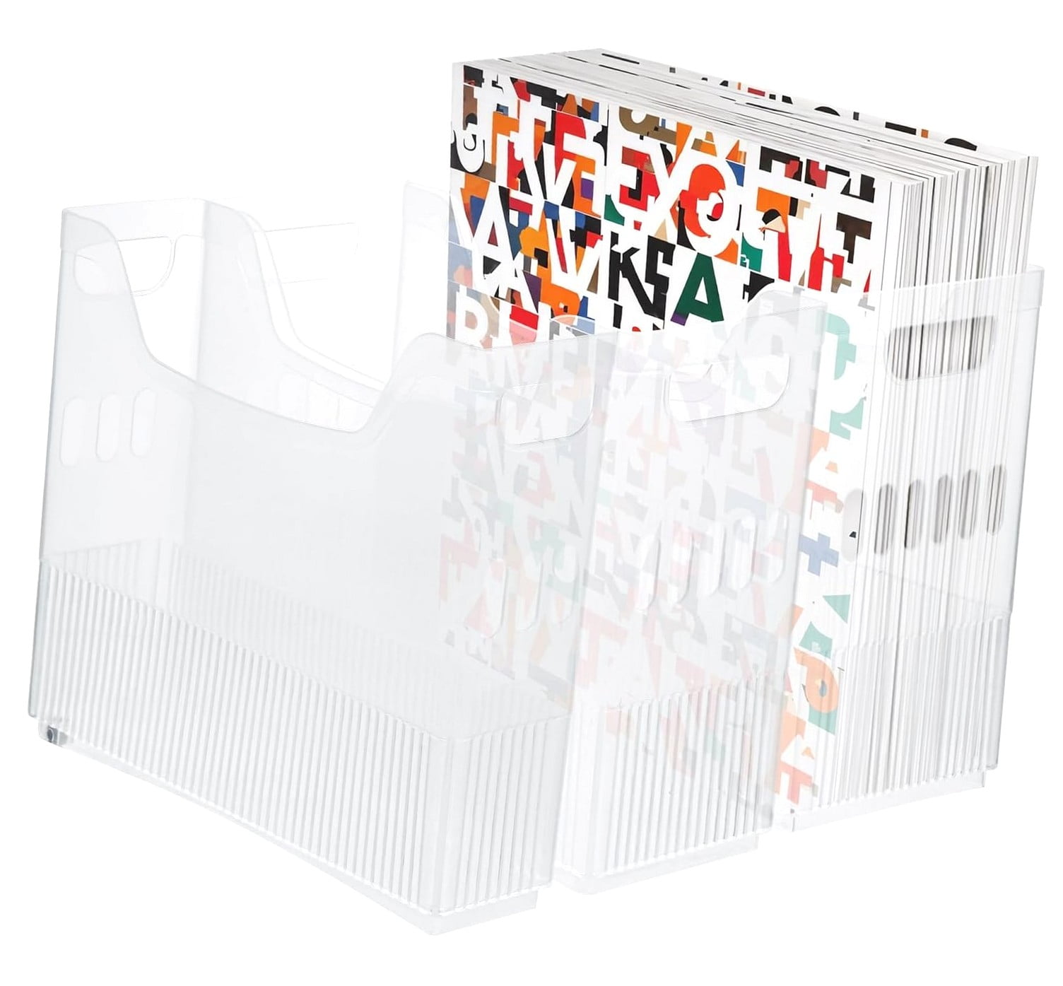 HYKE 3-Piece Scrapbook Paper Storage Organizer with Wheels, Plastic ...