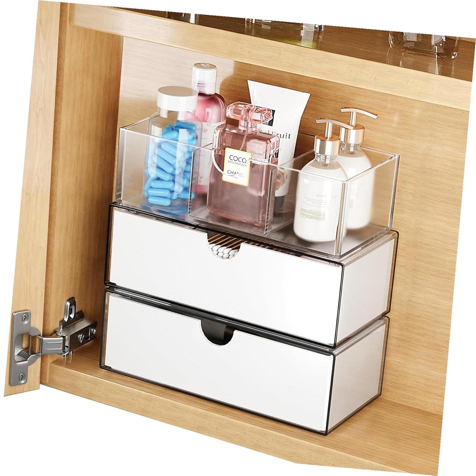 HYKE 3 Tier Cabinet Organizer and Storage,Stackable Bathroom Organizer ...