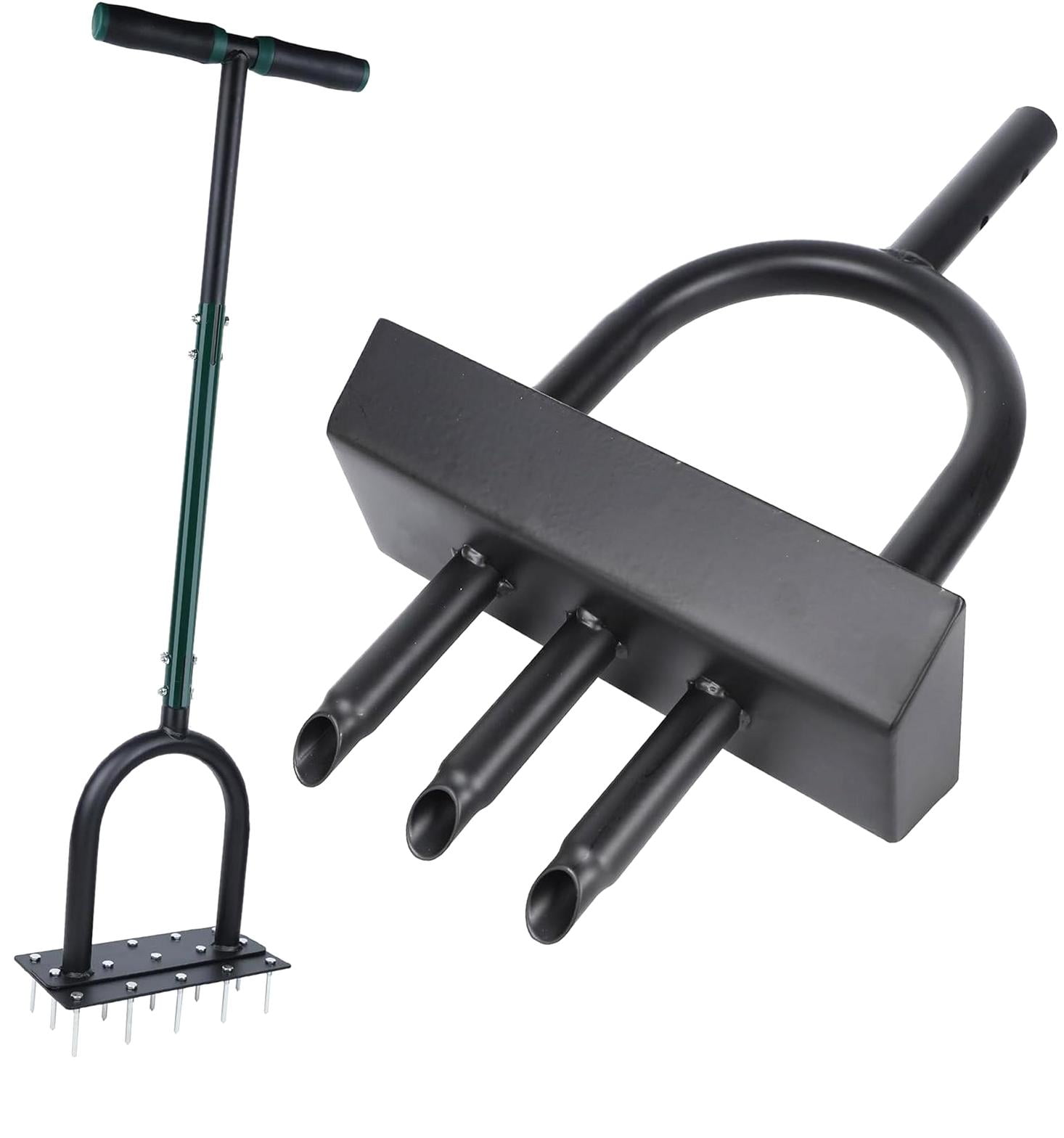 HYKE 3-in-1 Lawn Aerator Tool, Manual Core Yard Aerator, Grass Plug Air ...