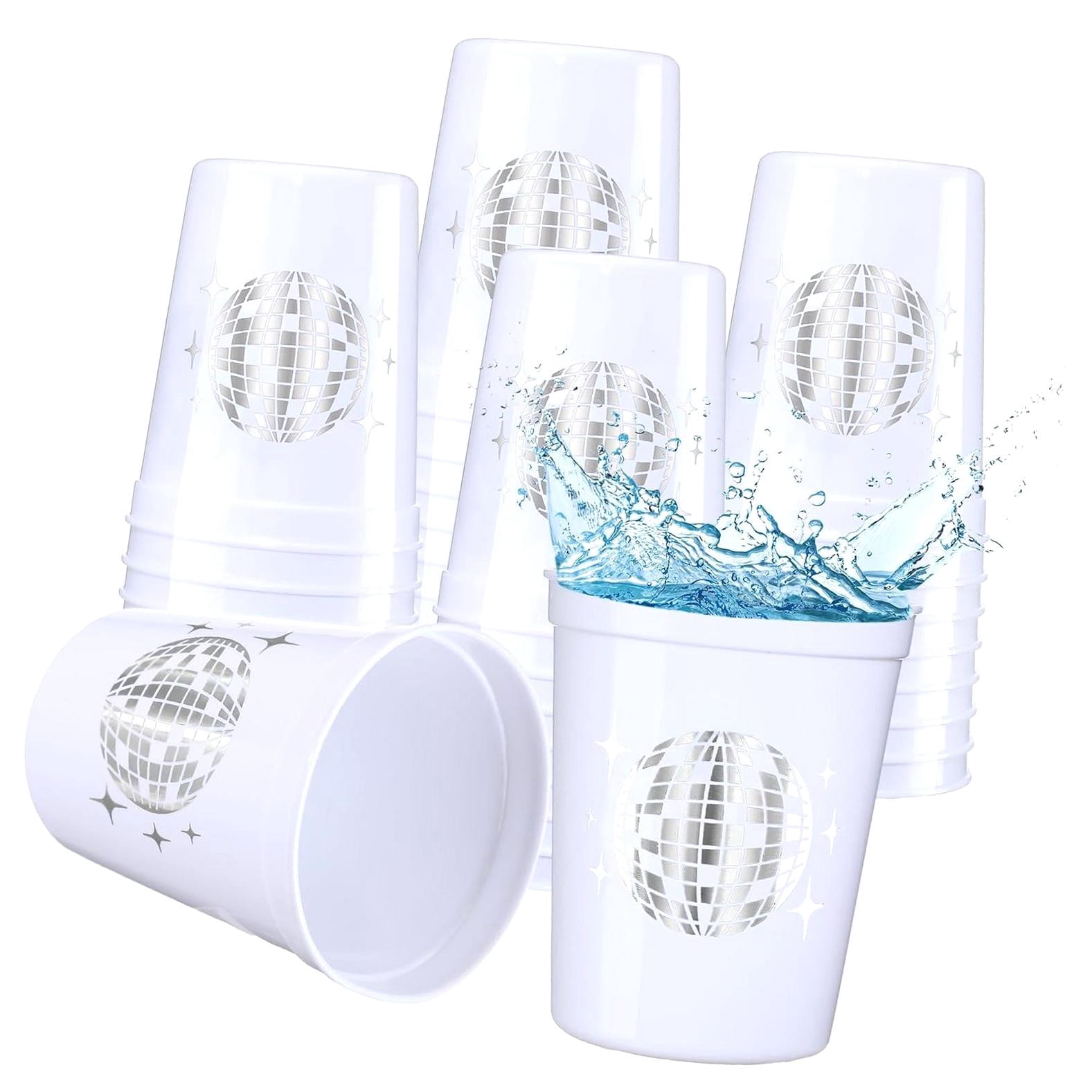 HYKE 30 Pcs Disco Ball Cups Disco Party Favor 16 oz Plastic ...
