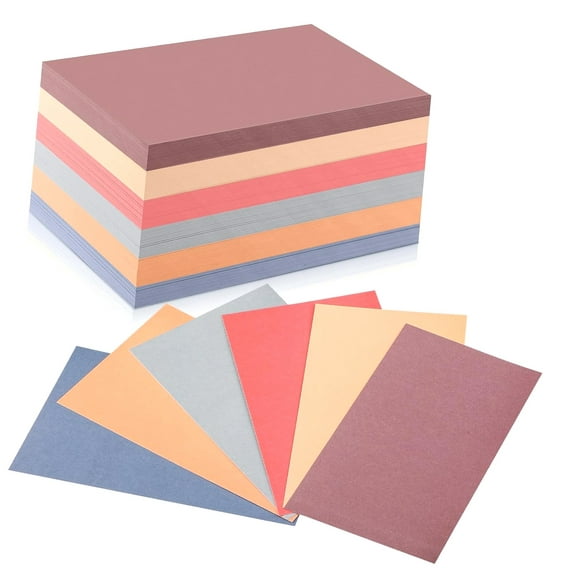 HYKE 300 Pcs Blank Index 180 Thick Card Stock Assorted Color Neon Blank ...