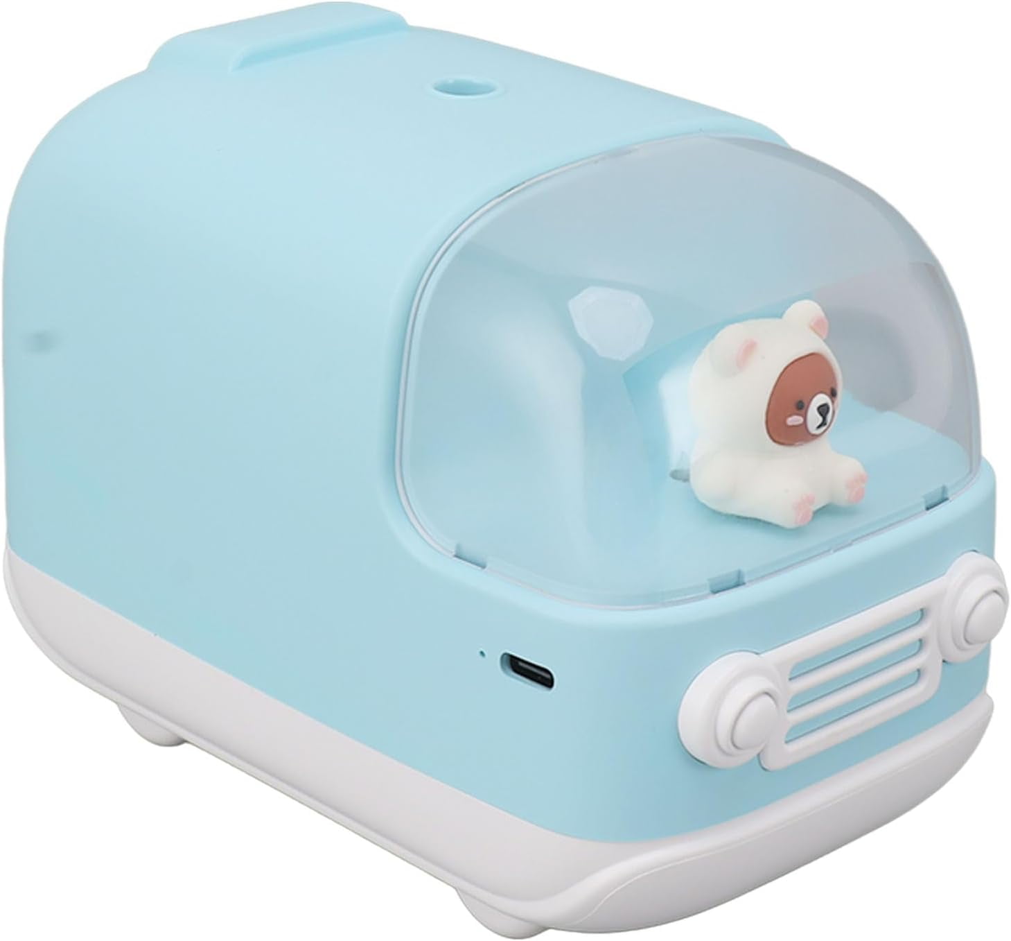 HYKE 350ml Cute Bear Bus Shape Portable Mini Humidier, USB Charging, 2 ...