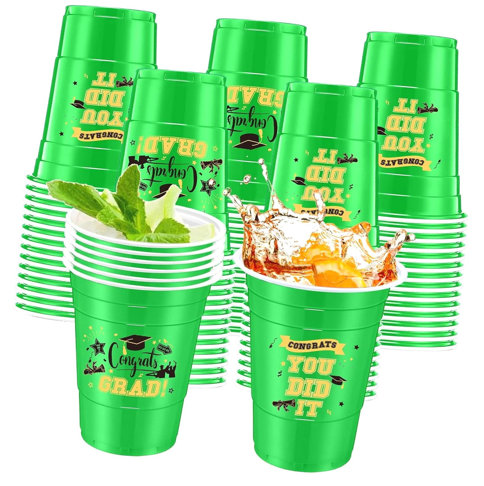 HYKE 36 Pcs 2025 Graduation Plastic Cups 16 oz Congrats Grad Stadium ...