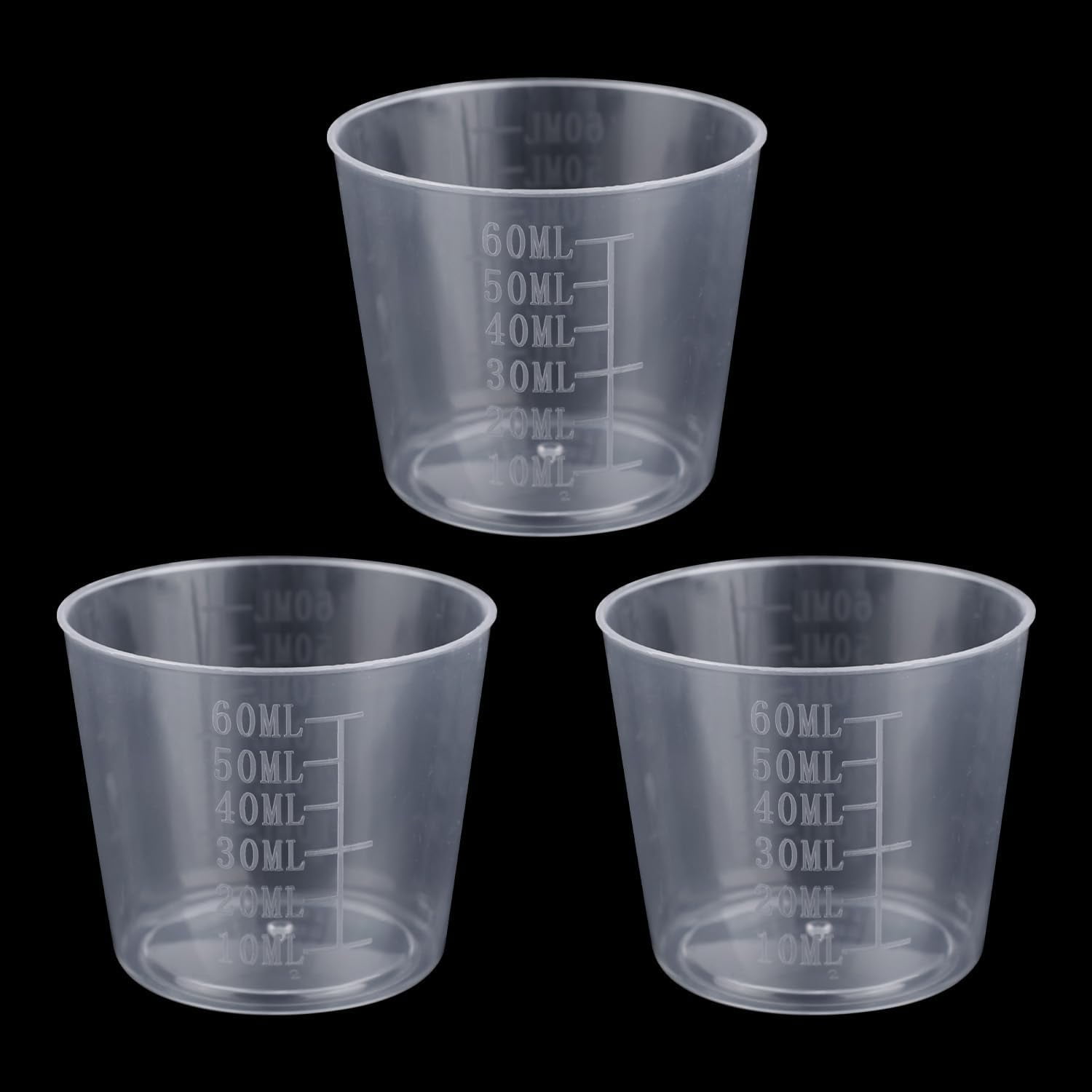 HYKE 3pcs Rice Measuring Cups, 60ml Transparent Plastic Small Laundry ...