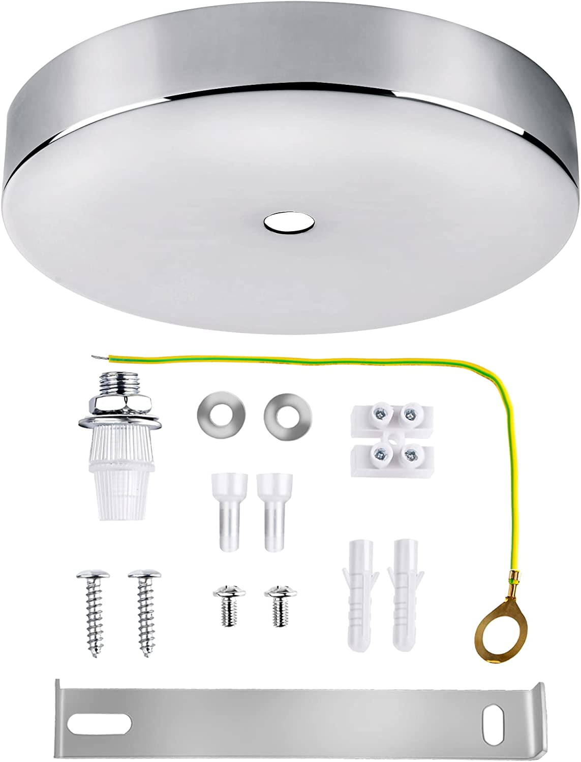 HYKE 4.7" Silver Ceiling Canopy Light Kit Rewind Single Hole with ...