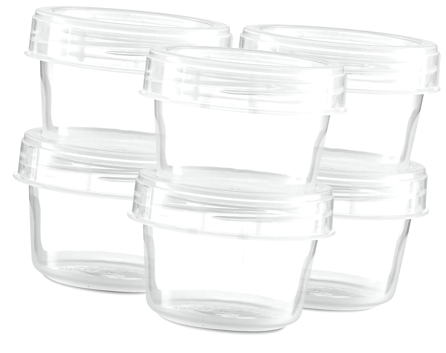 HYKE (4 Ounce 20 Pack) Clear Containers With Clear Screw on Lids Top ...