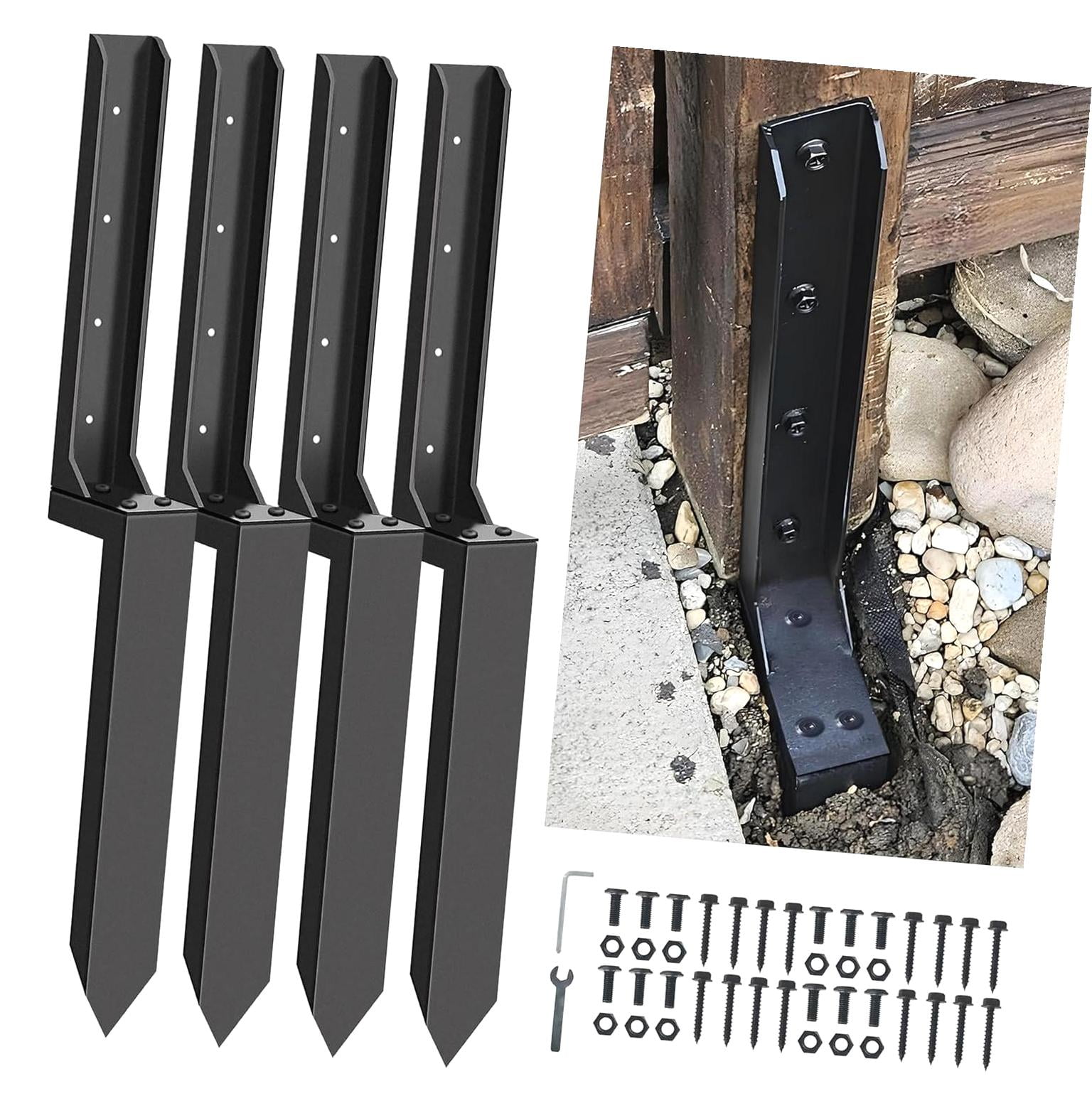 HYKE 4 Pack Fence Post Repair Kit - 31.6" H Fence Post Repair Stakes ...