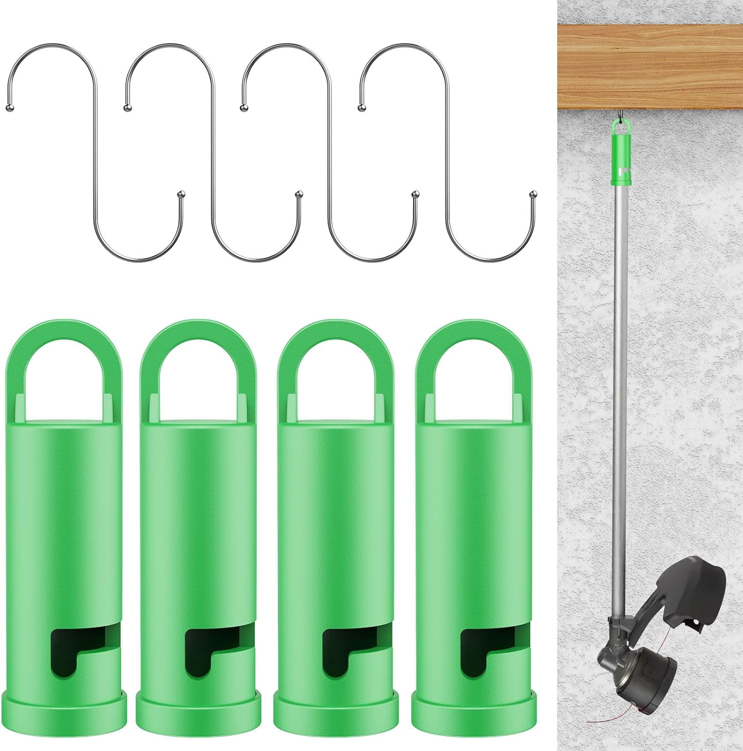 HYKE 4 Pack Heavy Duty Garage Storage Hooks for EGO Power Mu-ltihead ...
