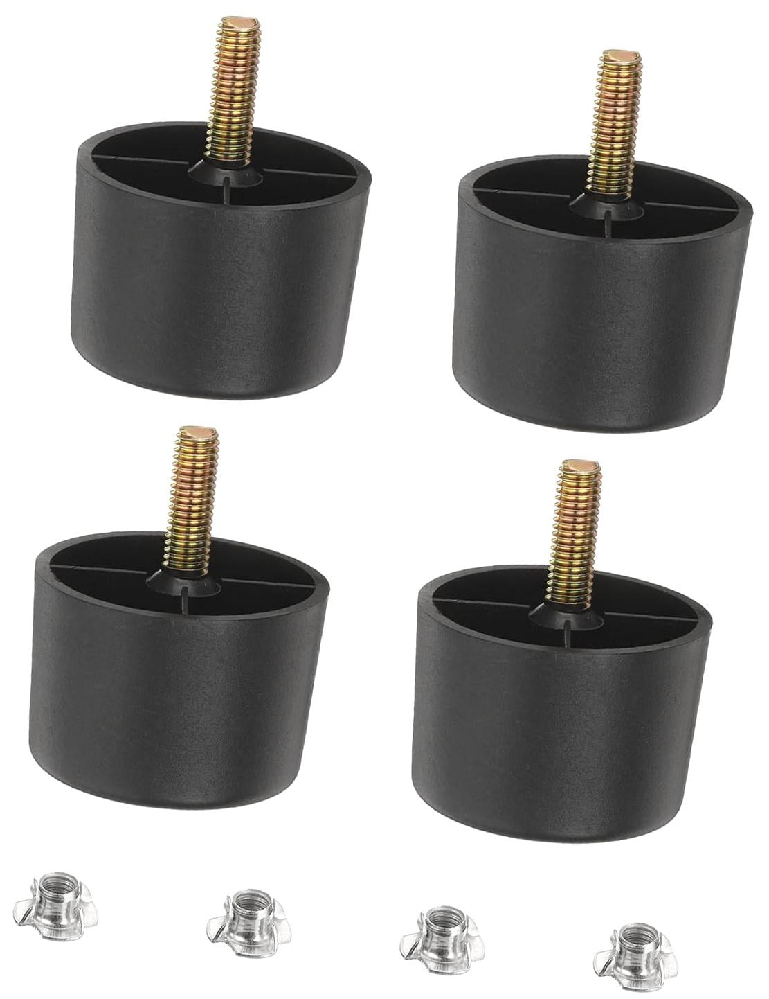 HYKE 4-Pack Plastic Furniture Legs, 1.4 Inch Round Tapered Feet for ...
