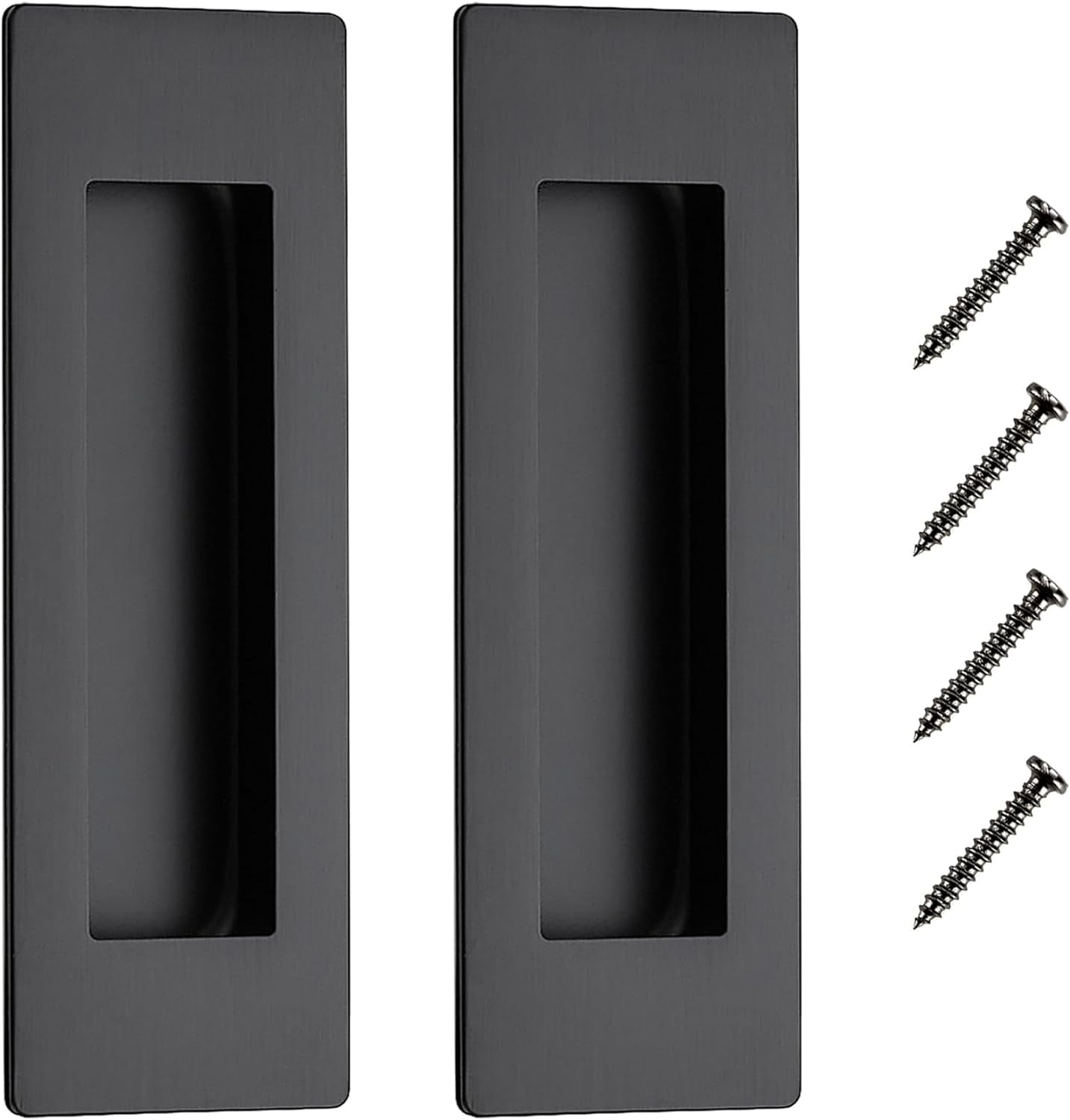 HYKE 4 Pack Pocket Door Handles Sliding Closet Door Pulls, 5.9" Flush ...