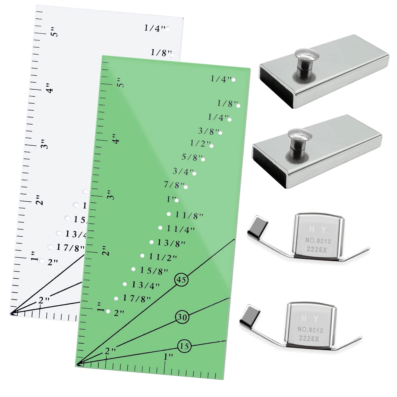HYKE 4 Pack Seam Guide for Sewing Machine + 2 Seam Allowance Ruler ...