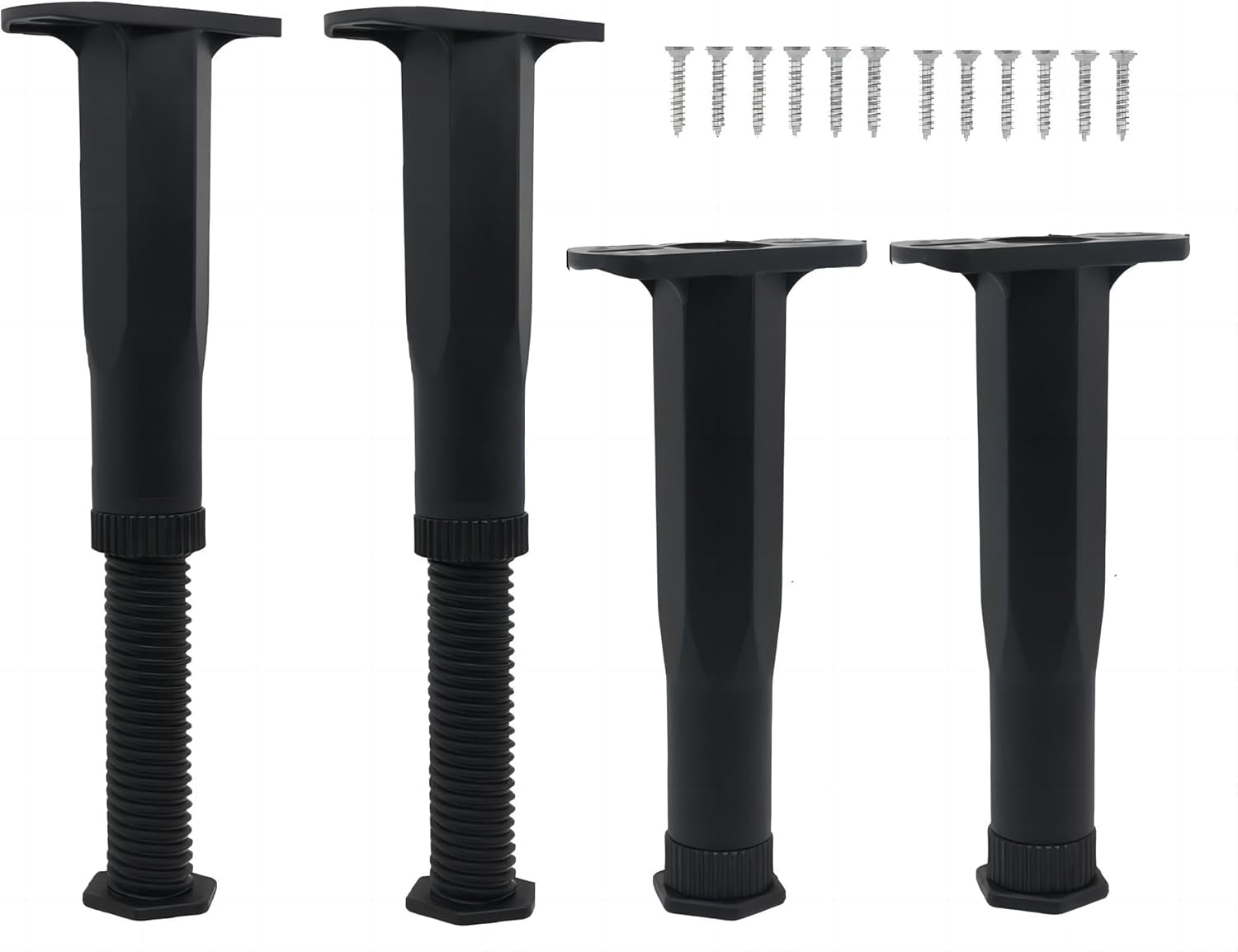 HYKE 4 Pcs Bed Frame Support Legs Height Adjustable 7.6-13" Load ...