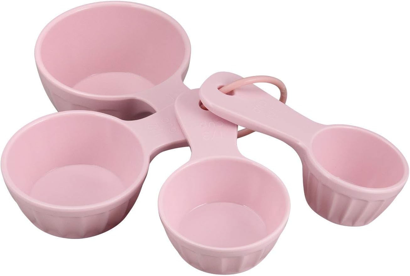 HYKE 4-Piece Multi-pose Luid and Dry Melamine Measuring Cups Set, Coo ...