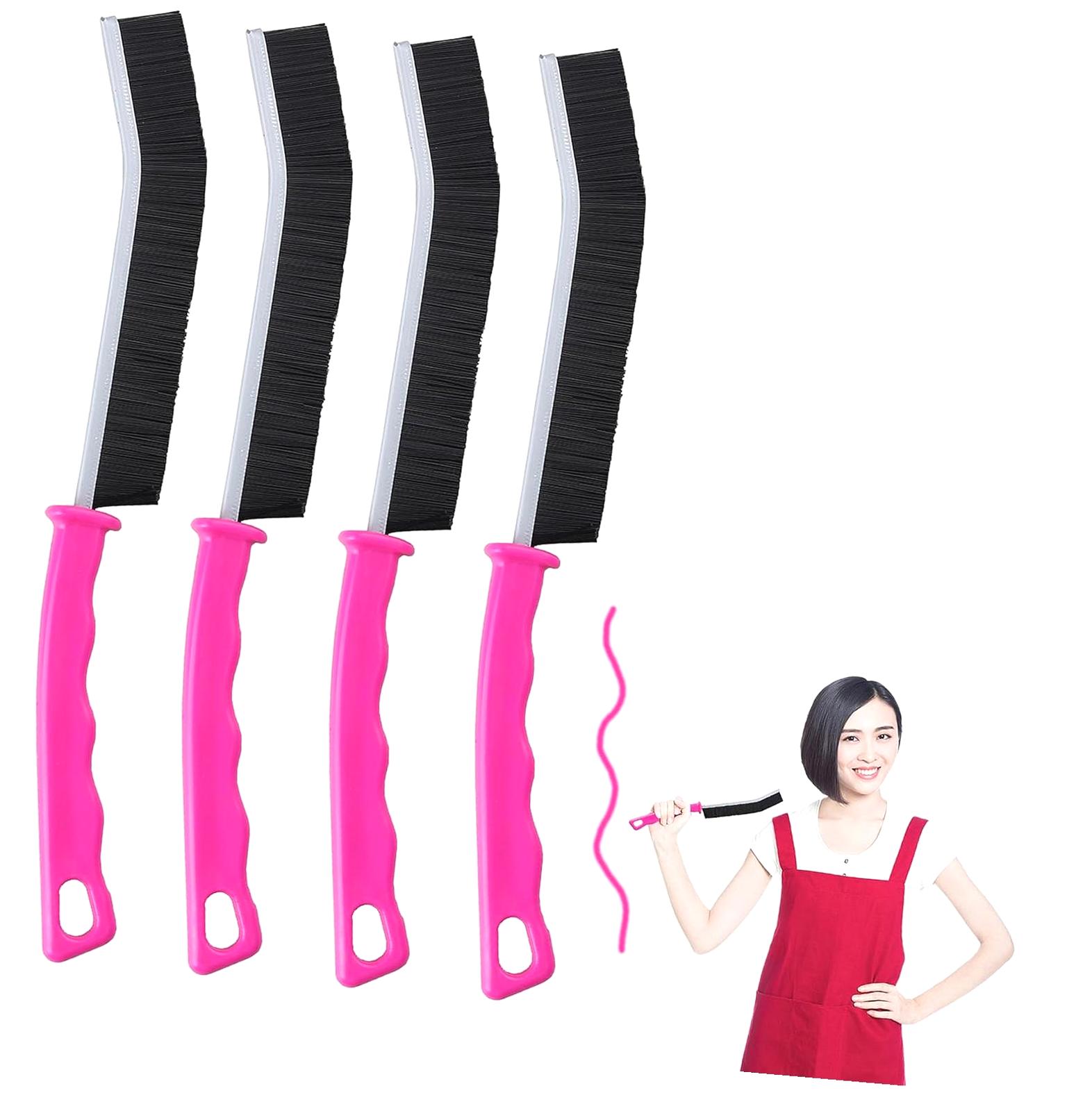 HYKE 4 Piece Stiff Bristle Crevice Cleaning Set, Multi-Purpose Cleaning ...