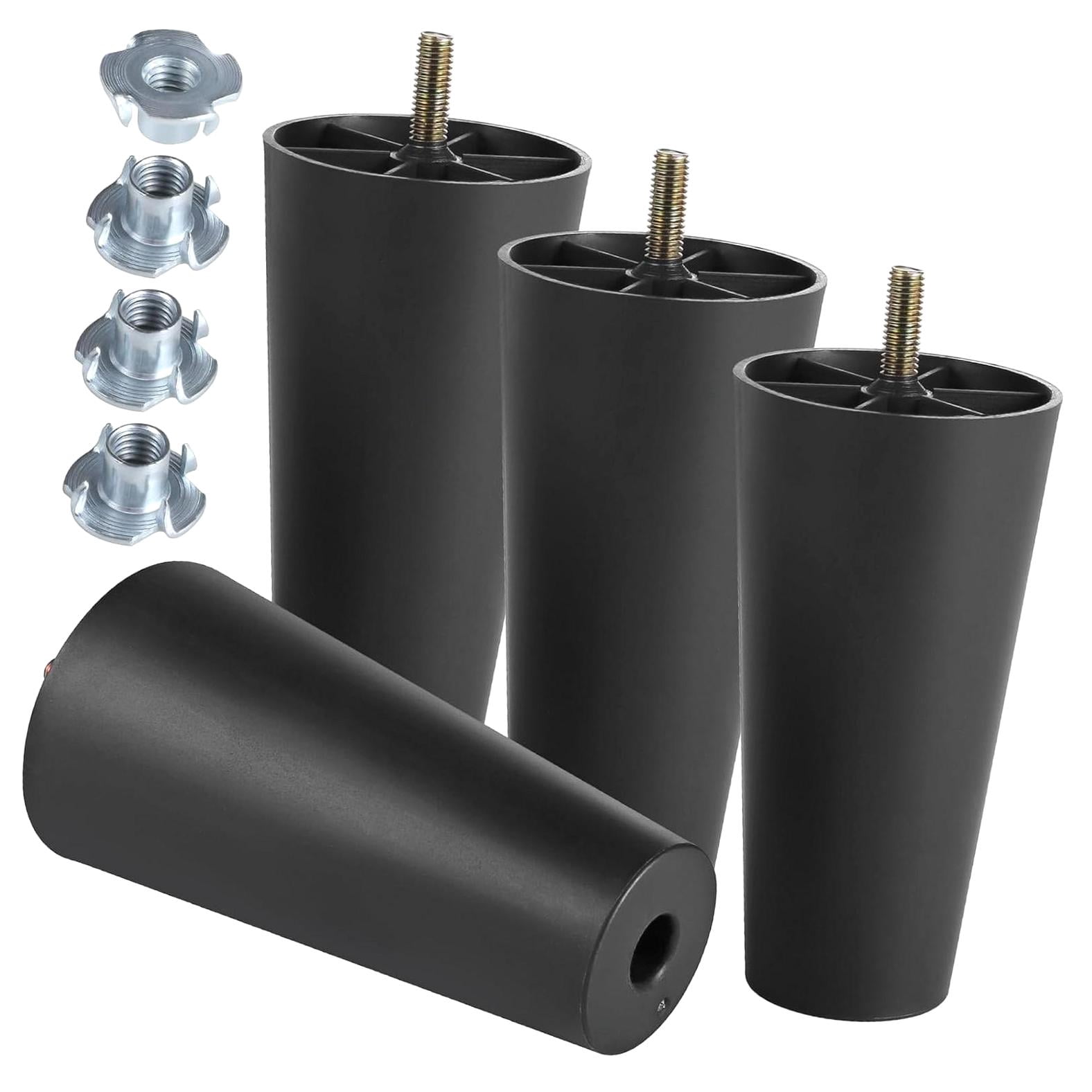 HYKE 4 Pieces 4 Inch Plastic Sofa Legs, Replacement Legs for Sofa ...
