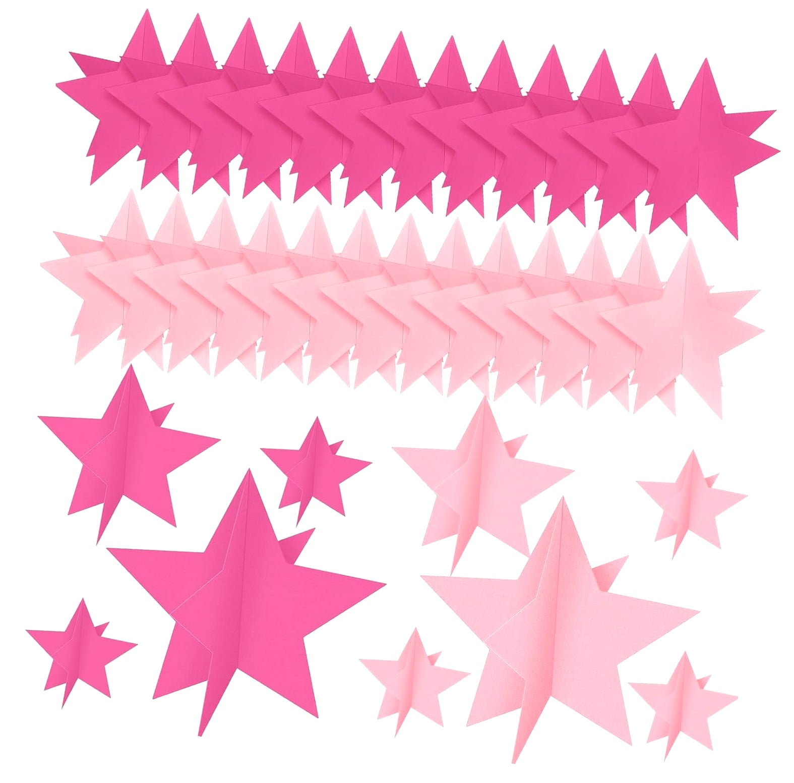 HYKE 45 Pieces 3D Star Centerpiece Decorations for Tables in 3 Sizes ...