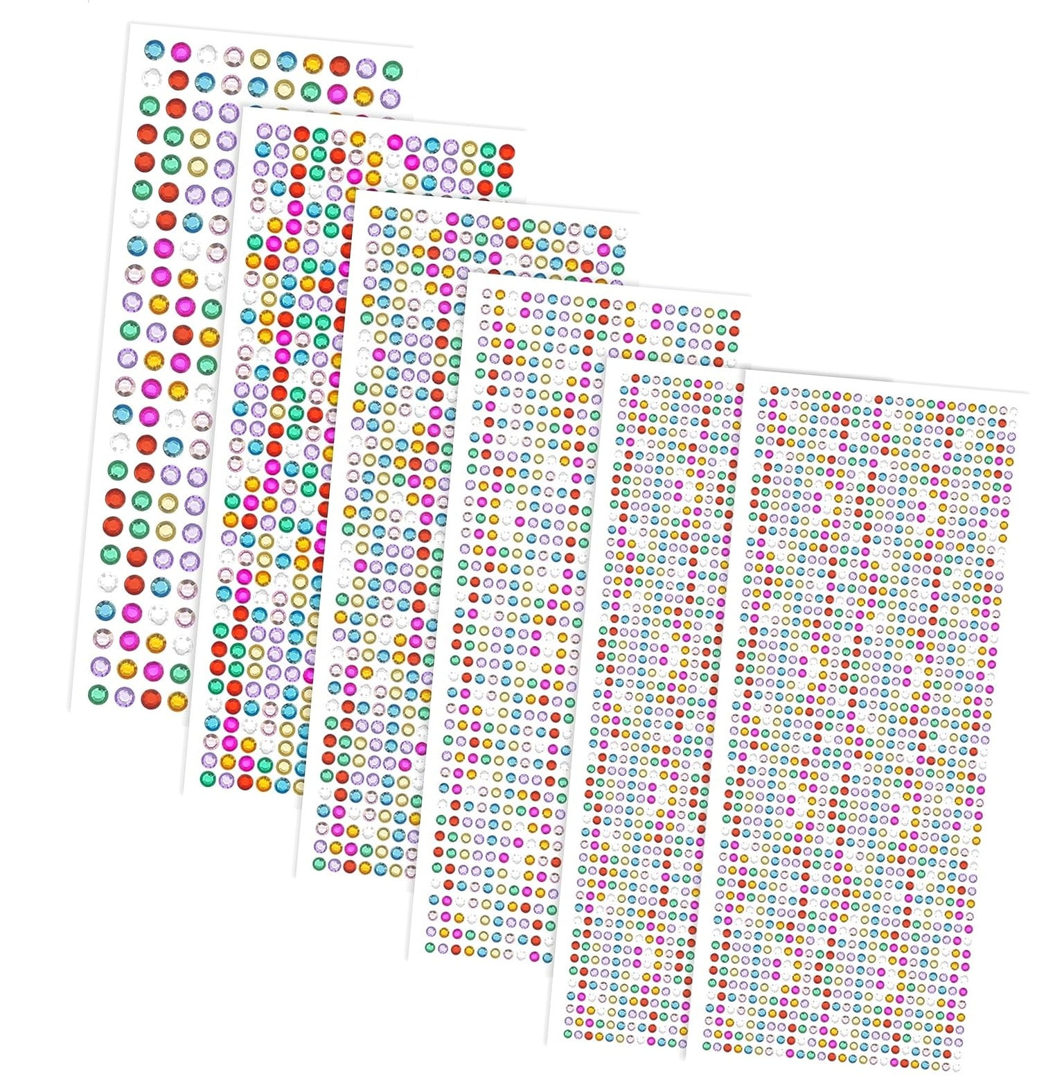 HYKE 4880 Pieces, 5 Sizes Rhinestone Gem Stickers for Face Rhinestones ...