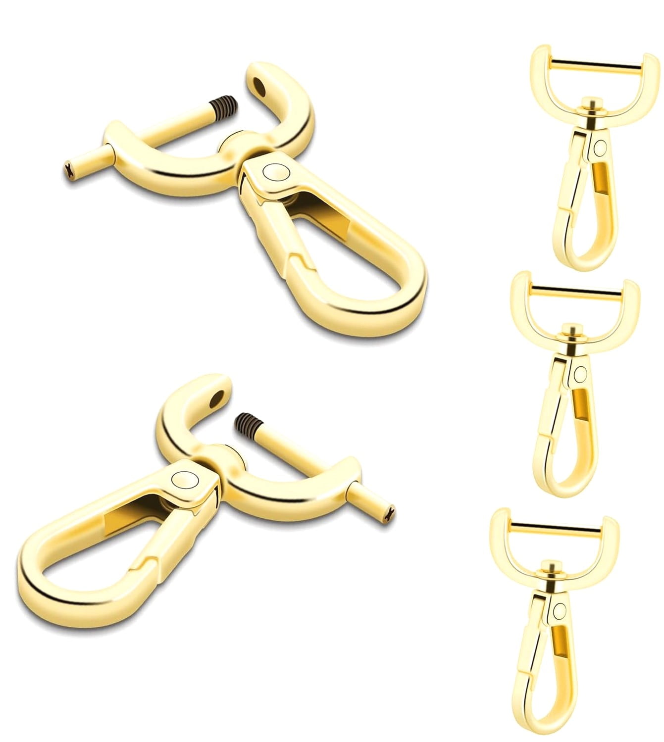 HYKE 4Pack 3/4 Inch Metal Purse Clips, Detachable Lobster Claw Clasps ...