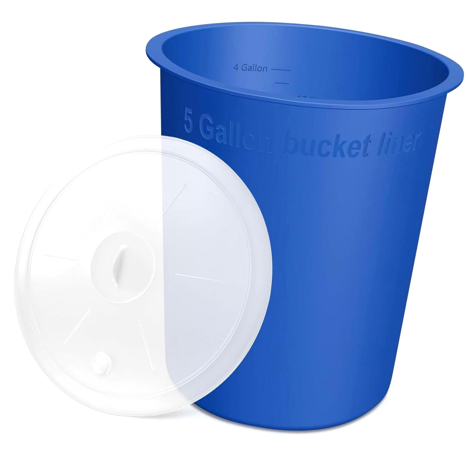 HYKE 5 Gallon Bucket Liner with Lid- Silicone Bucket Liner for Concrete ...