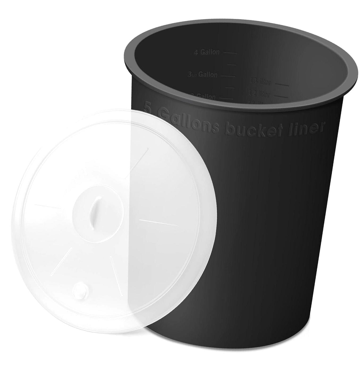 HYKE 5 Gallon Bucket Liner with Lid for Concrete Mix and Mud - Silicone ...